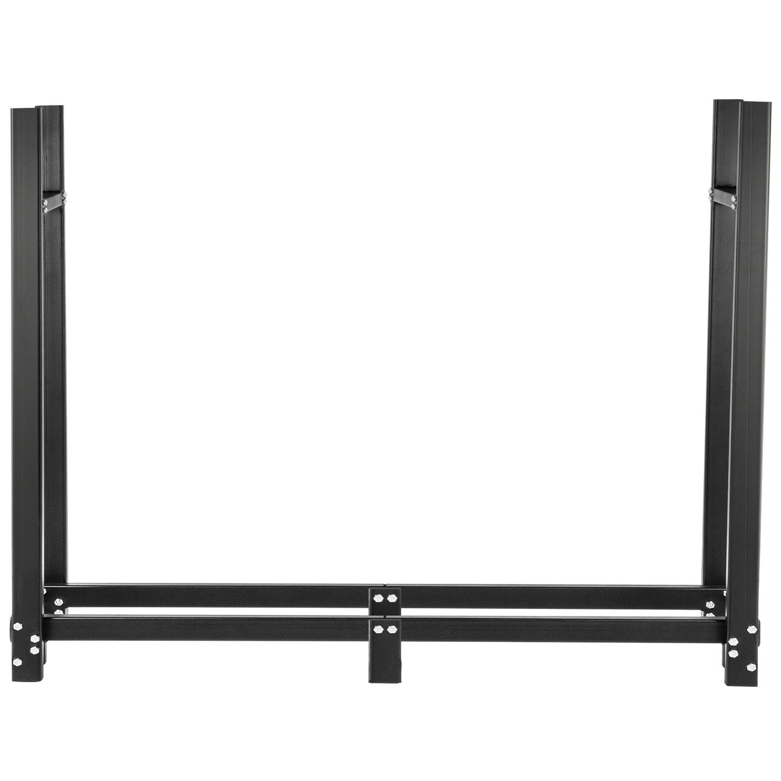 VEVOR VEVOR Firewood Log Rack Firewood Rack Outdoor 8ft Black Wood ...