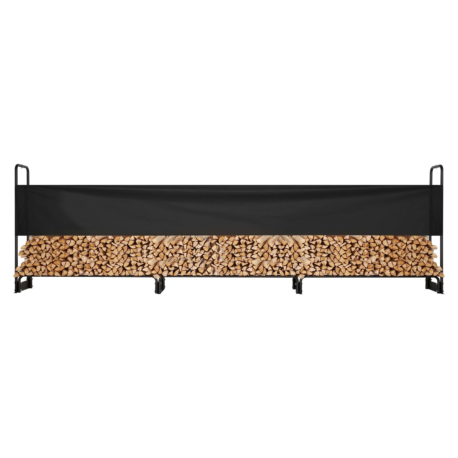 VEVOR 12.7FT Outdoor Firewood Rack with Cover, 152x14.2x46.1in,Heavy ...