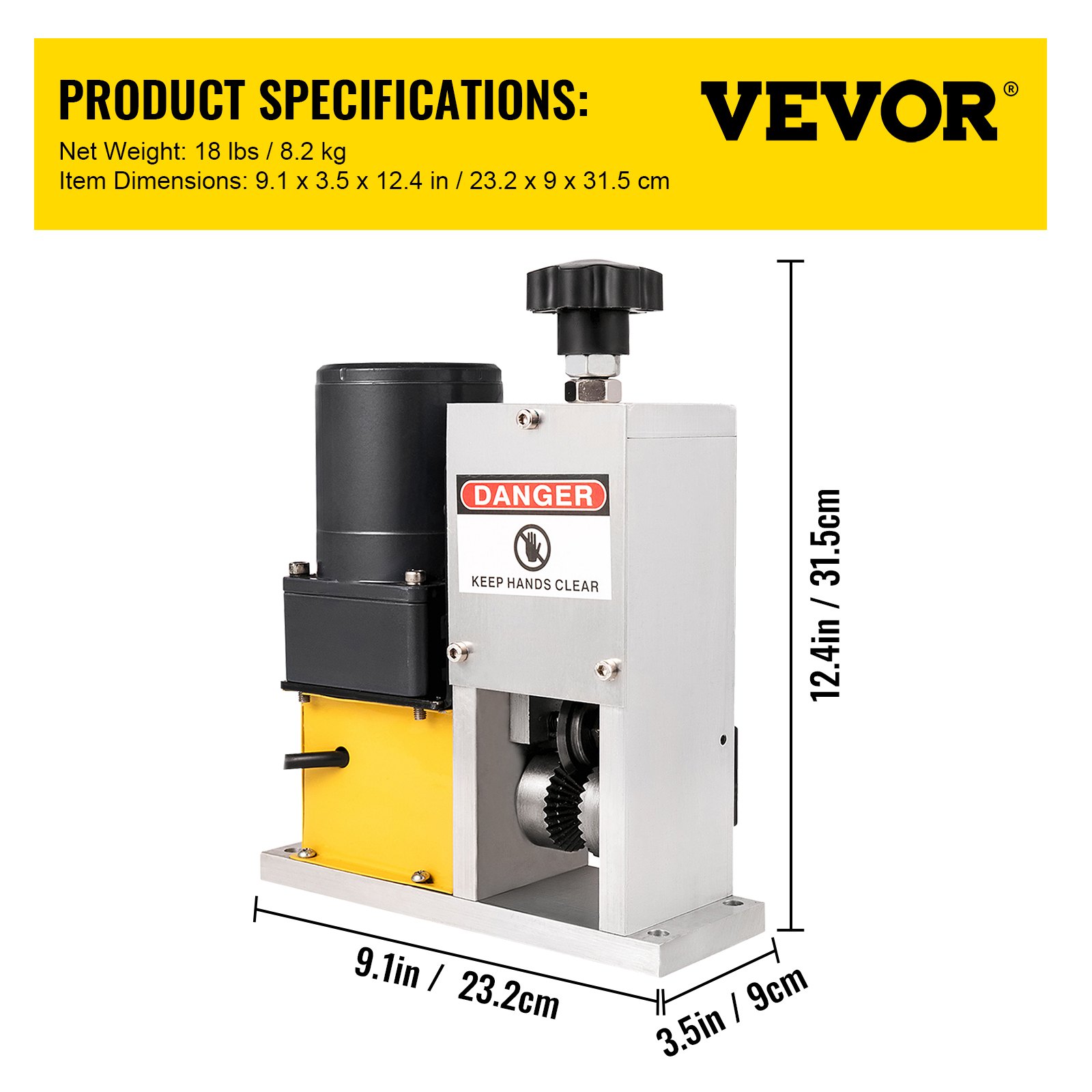 VEVOR Cable Wire Stripping Machine 0.04"-1.18", Portable Scrap Cable ...