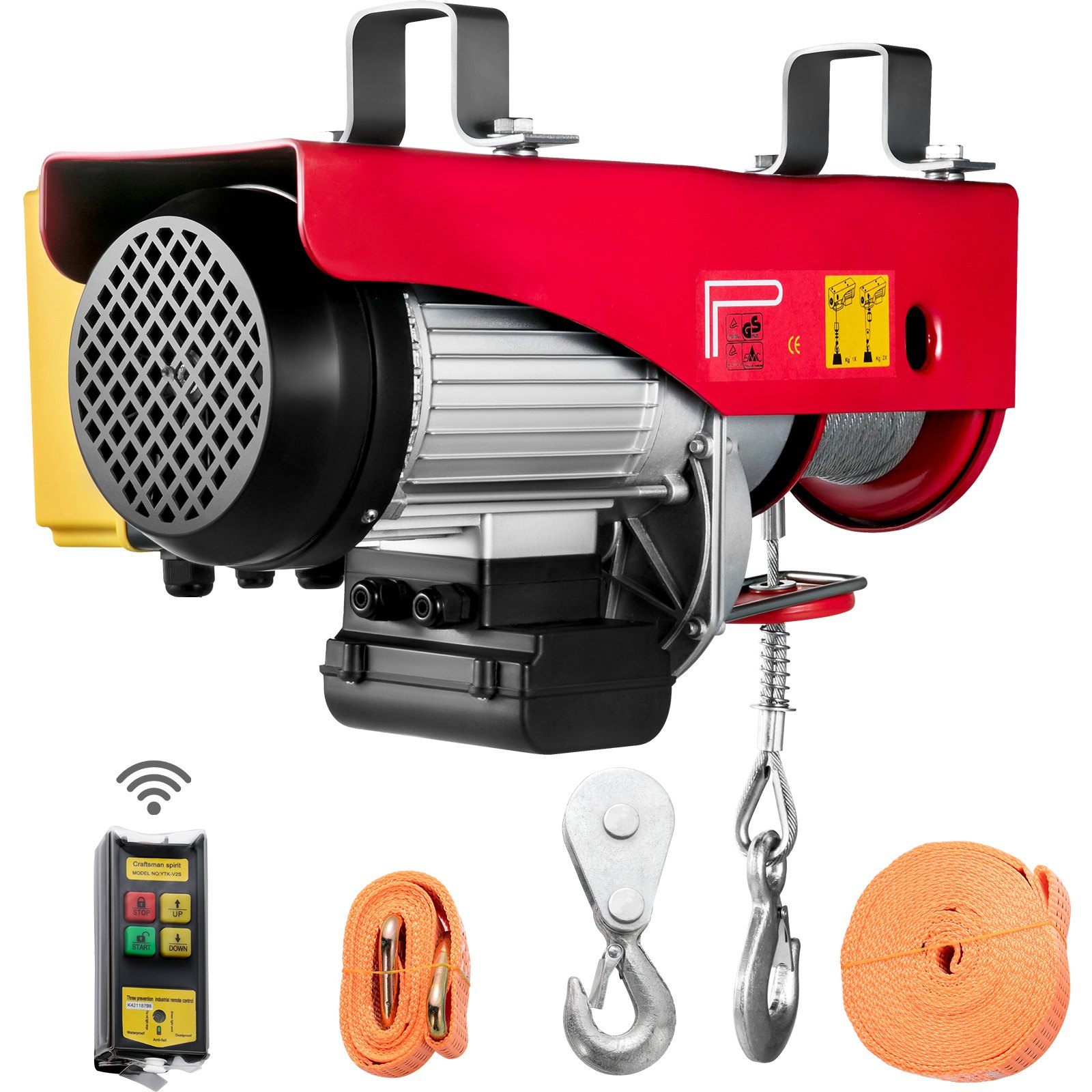 VEVOR Electric Hoist, 2200LBS Electric Winch, Steel Electric Lift, 110V ...