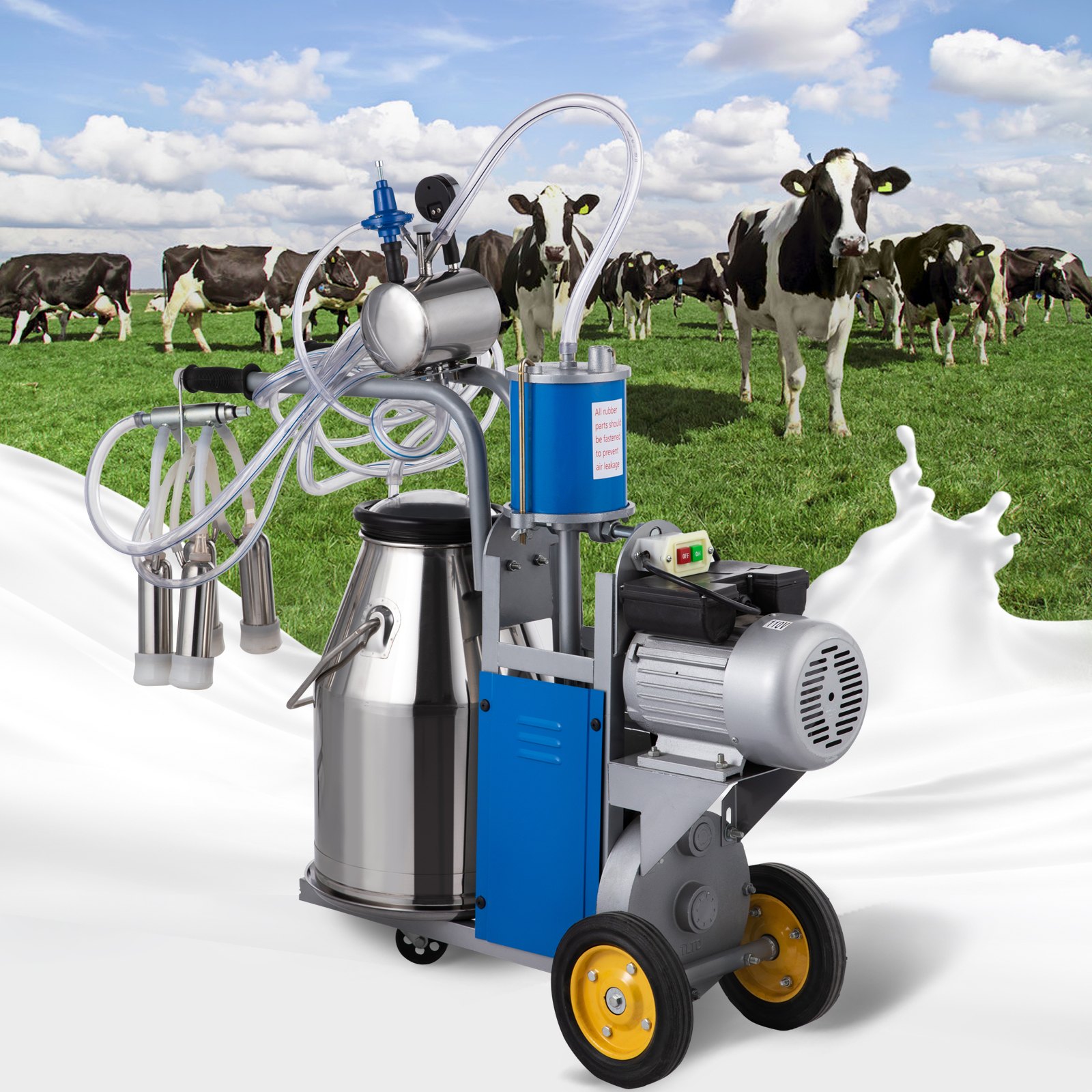 VEVOR Machine à traire électrique 1440 tr/min 10-12 vaches par heure ...