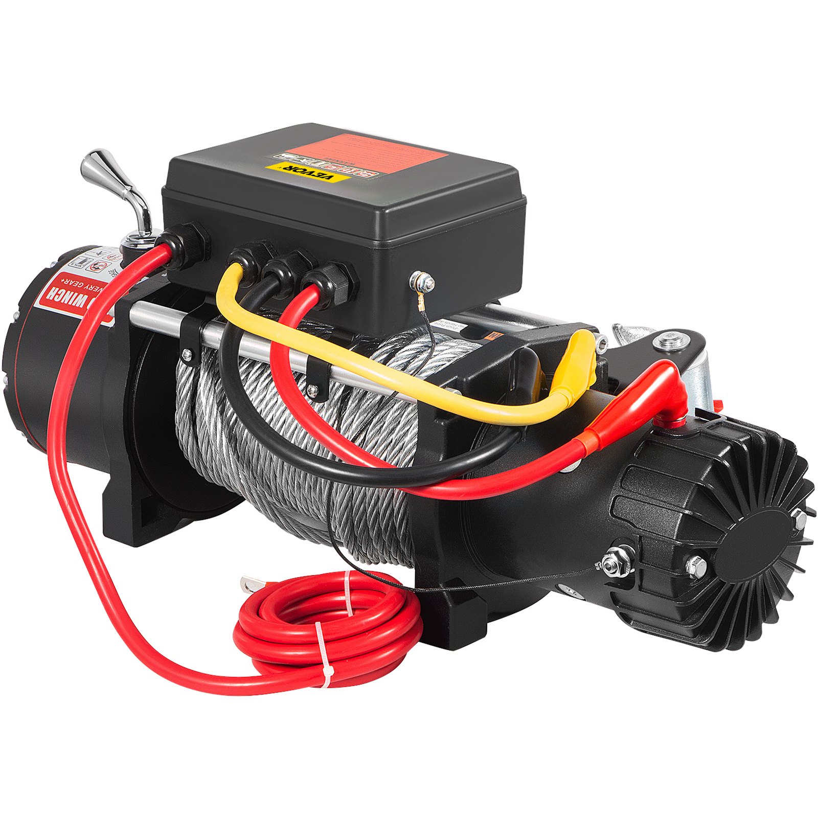 VEVOR Truck Winch 12000lbs Electric Winch 85ft/26m Steel Cable 12V ...