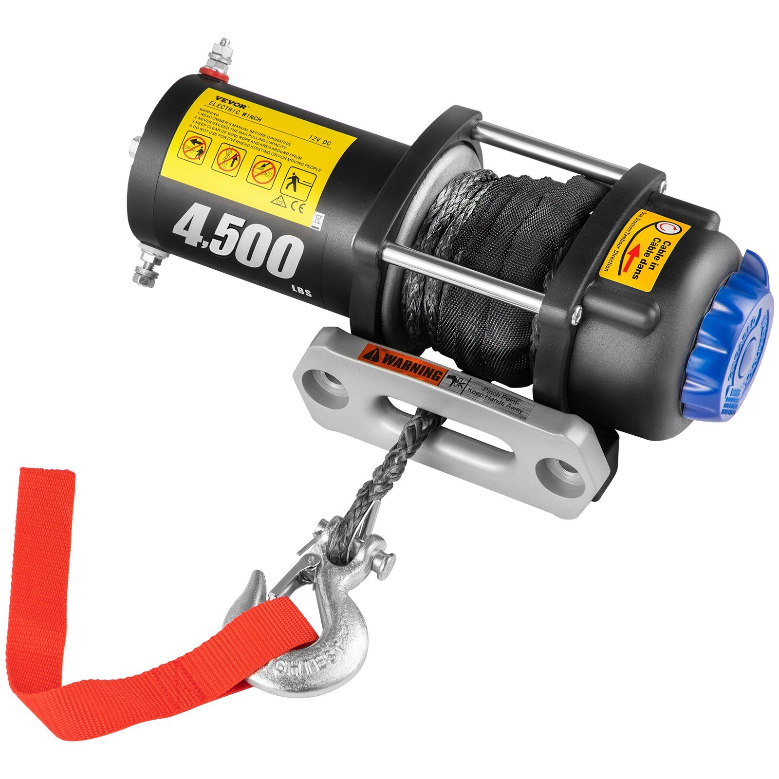 VEVOR Treuil électrique 4700 lb, 42,6'/13m Corde synthétique étanche ...