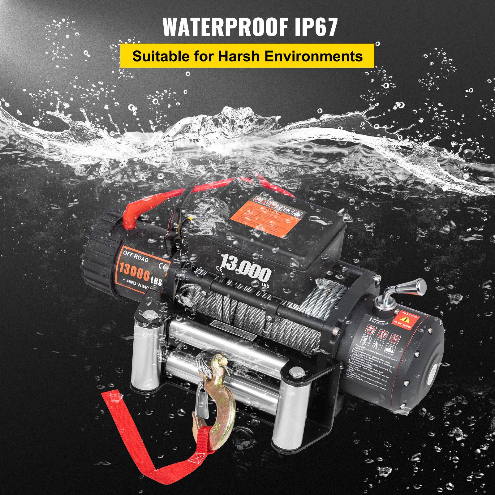 VEVOR Electric Winch 13000lb Load Capacity Truck Winch Compatible with ...