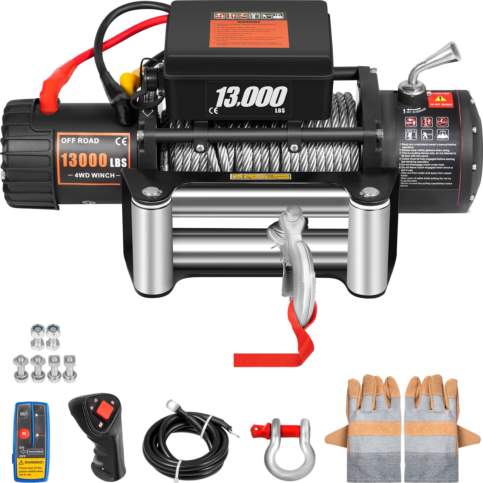 VEVOR Electric Winch 13000lb Load Capacity Truck Winch Compatible with ...