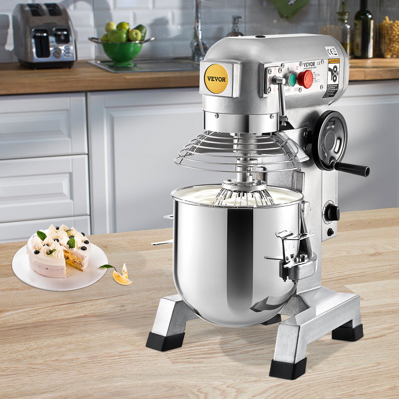 VEVOR Commercial Food Mixer, 15Qt Commercial Mixer with Timing Function ...