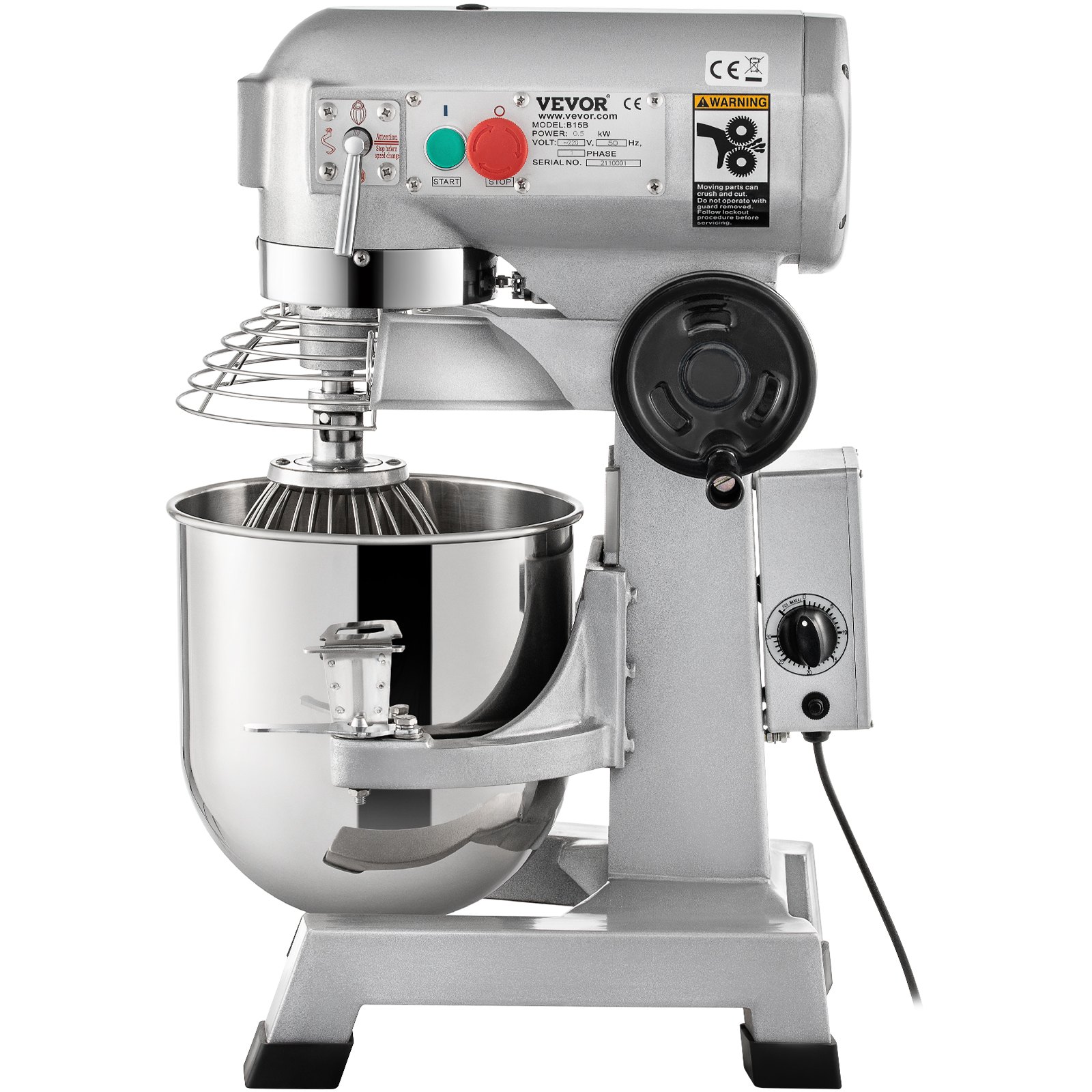 VEVOR Commercial Food Mixer, 20Qt Commercial Mixer with Timing Function ...