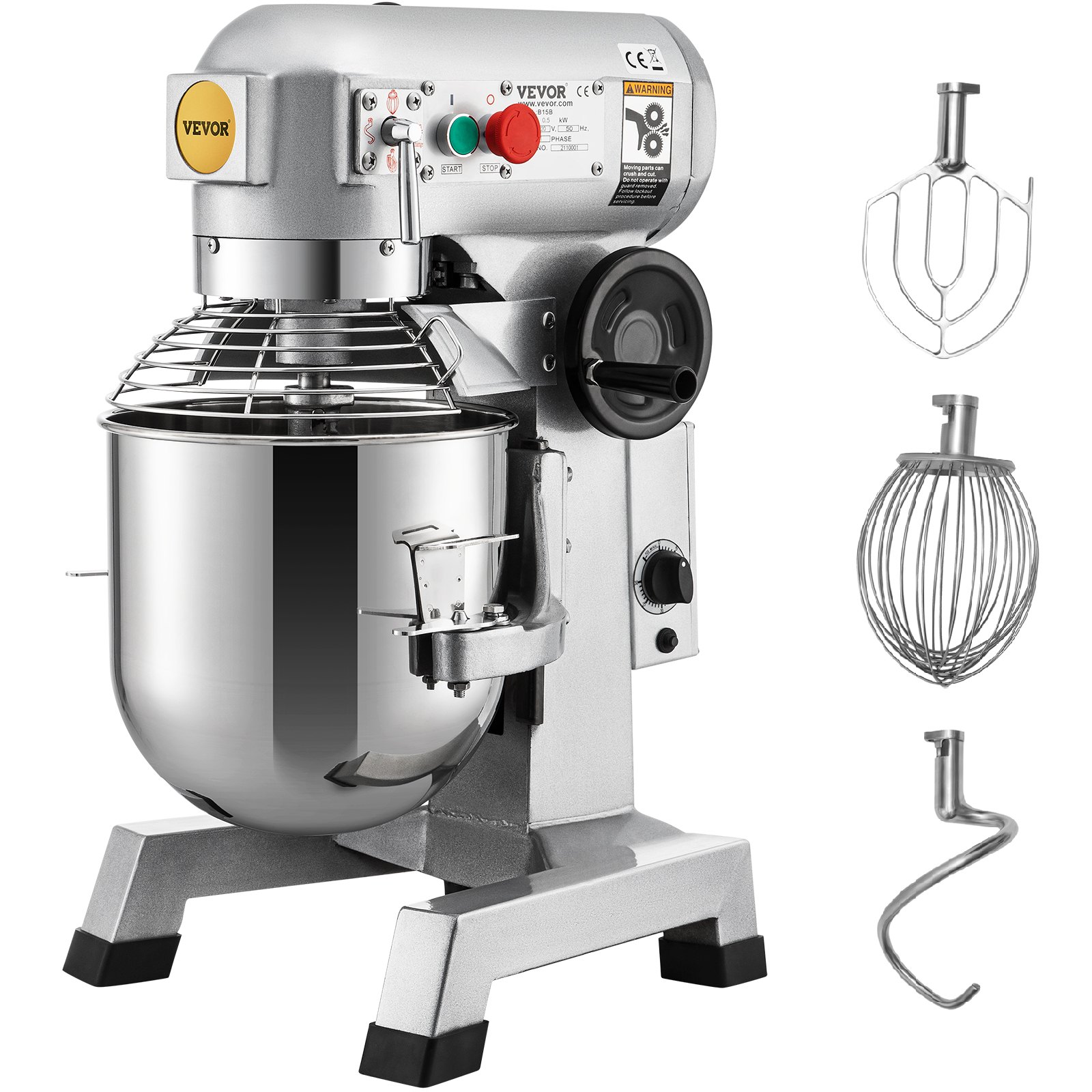 VEVOR Commercial Food Mixer, 20Qt Commercial Mixer with Timing Function ...