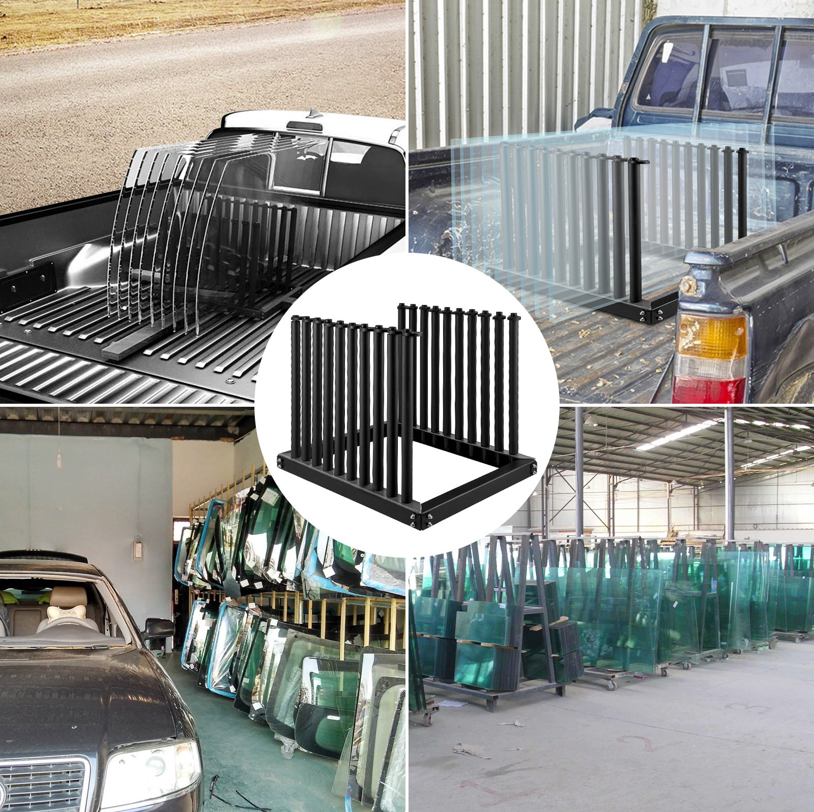 VEVOR Windshield Rack, Windshield Truck Rack, 9-Lite Auto Glass Rack, w ...