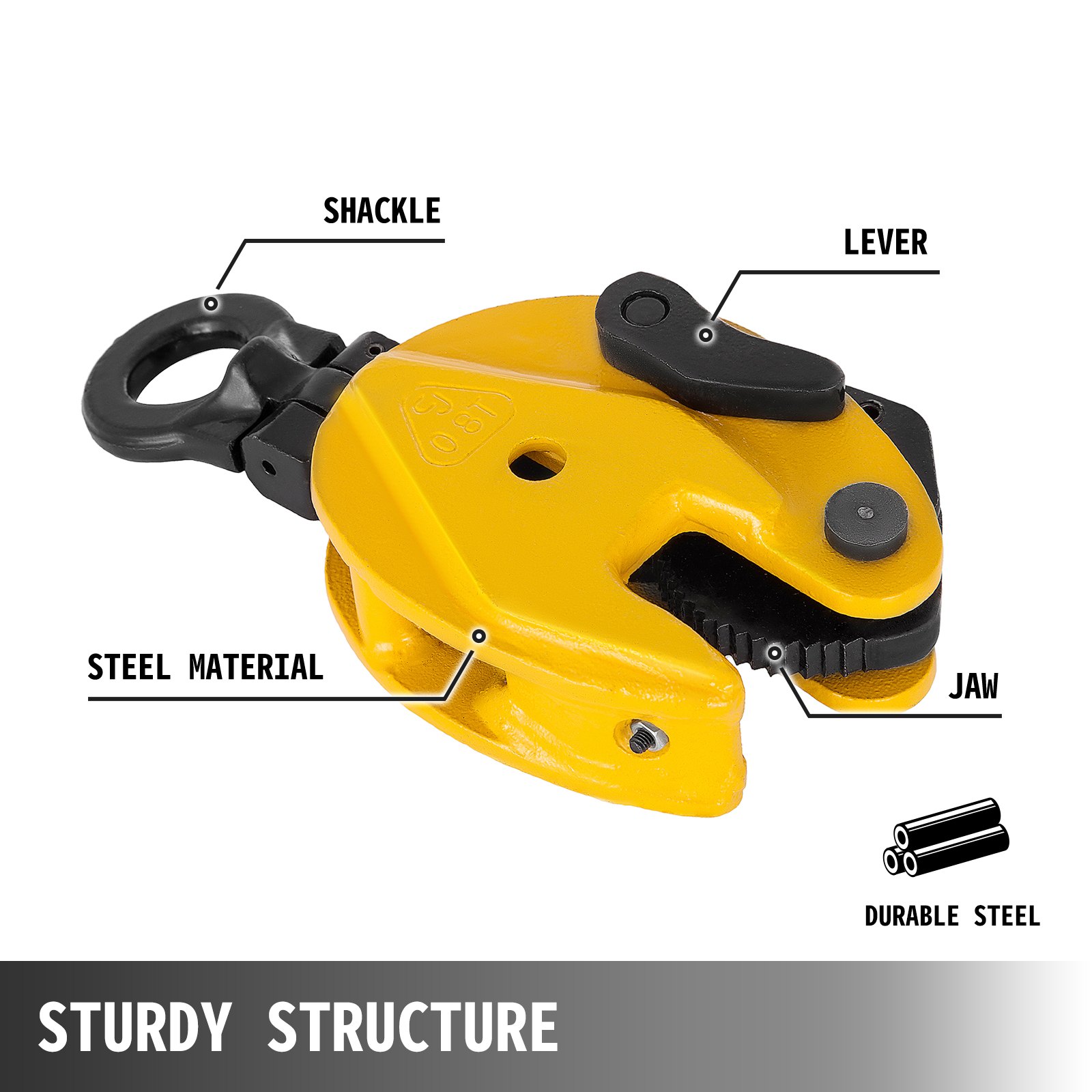 Lifting Clamp Vertical Plate Clamp 1760Lbs/0.8T Industrial Steel Plate ...