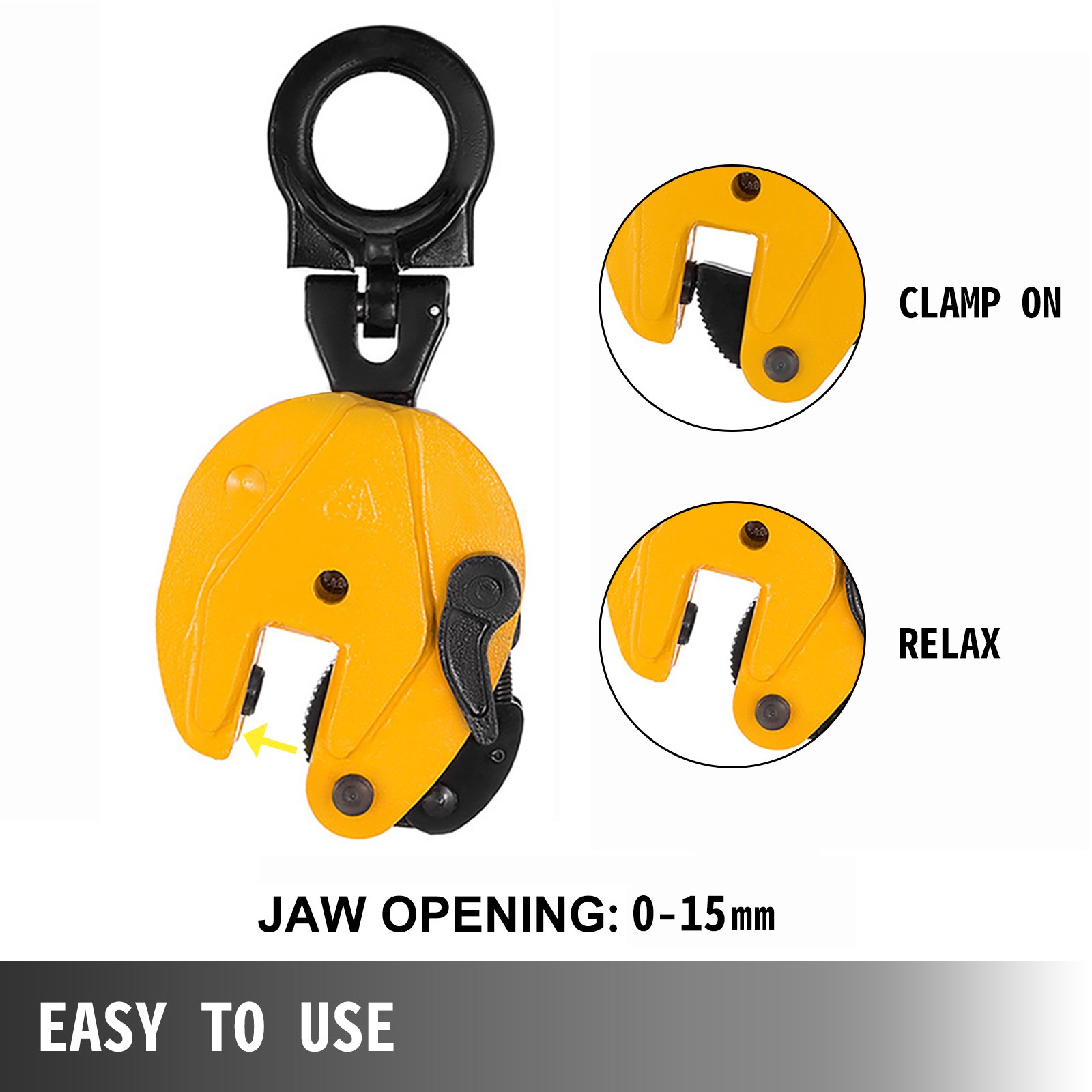 2200lbs Industrial Vertical Plate Lifting Clamp Alloy Steel Lift | VEVOR US