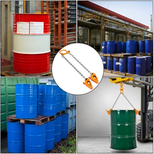 2000 Lbs Chain Drum Lifter Vertical Alloy Steel Head 30 & 55-gallon ...