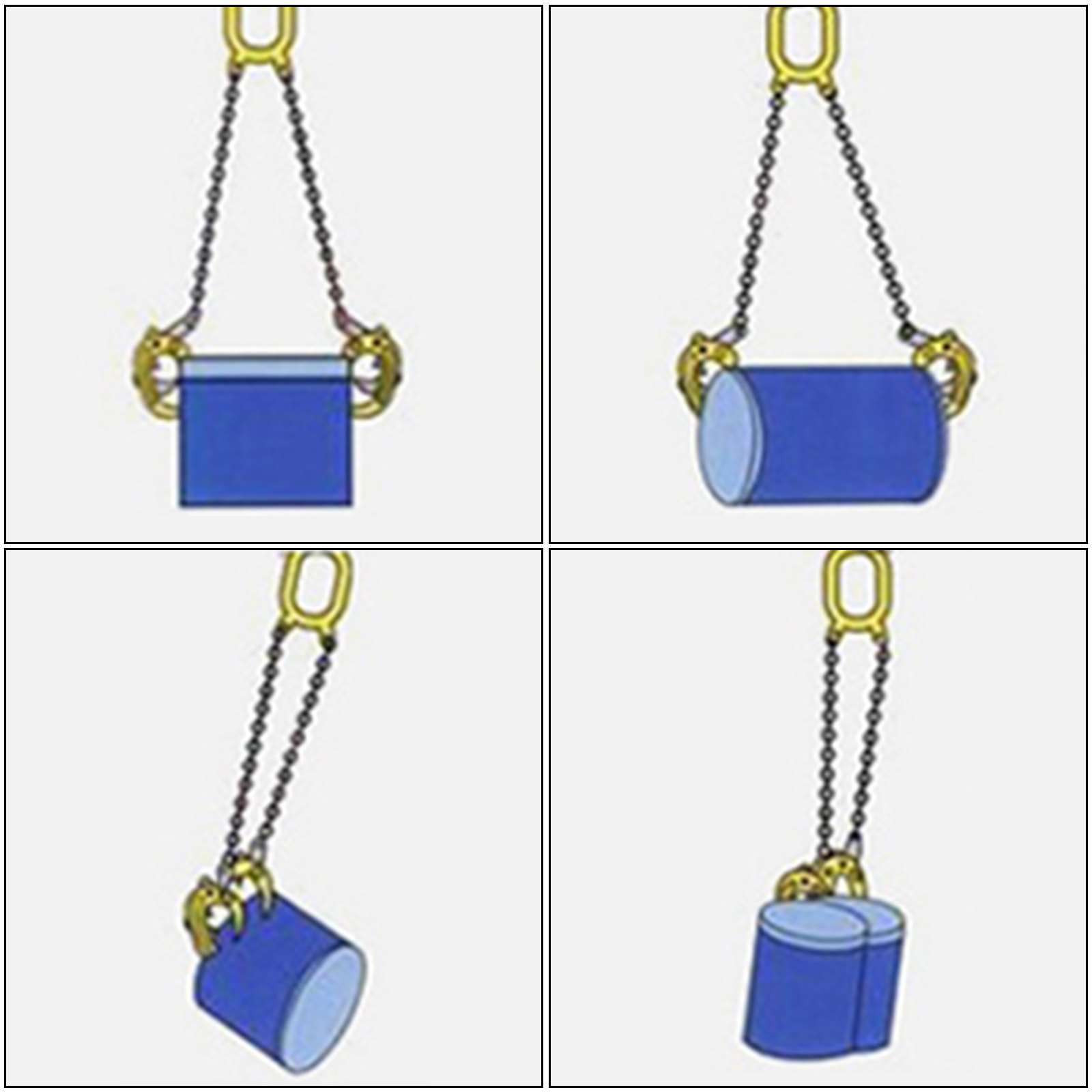 2000 Lbs Chain Drum Lifter Vertical Alloy Steel Head 30 & 55-gallon ...