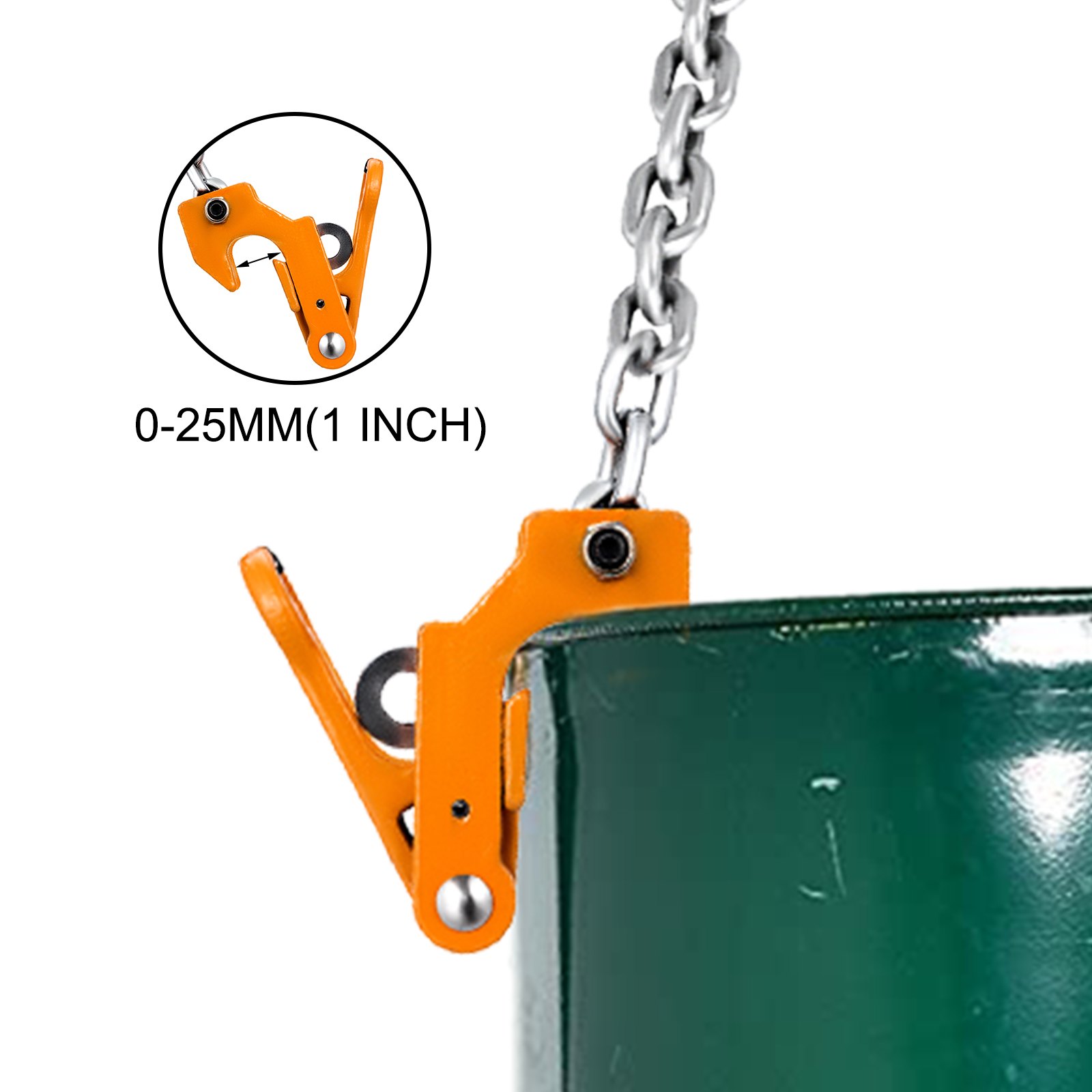 VEVOR Drum Lifter 2000 lbs Capacity Orange 55 Gallon Drum Clamp Lifting ...