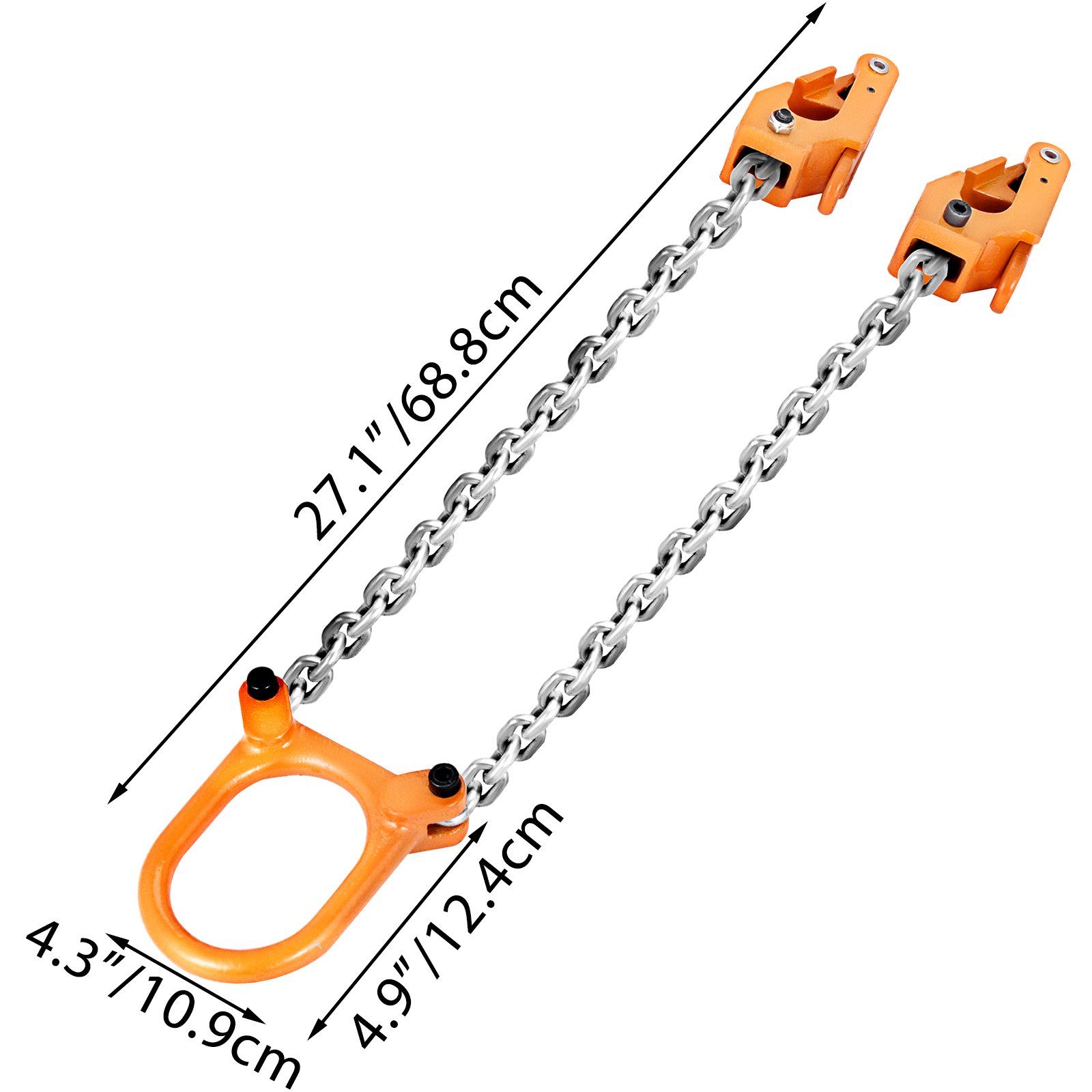 VEVOR Drum Lifter 2000 lbs Capacity Orange 55 Gallon Drum Clamp Lifting ...