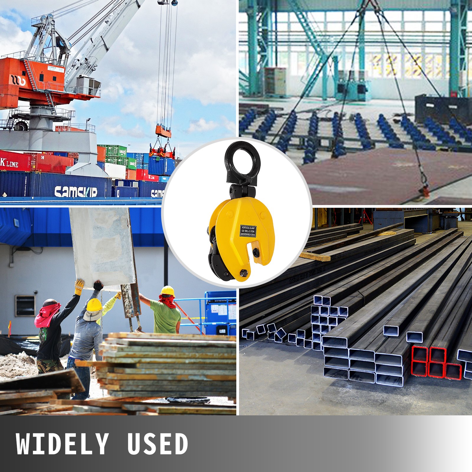 4400lbs Industrial Vertical Plate Lifting Clamp Lift 0-1inch Opening ...