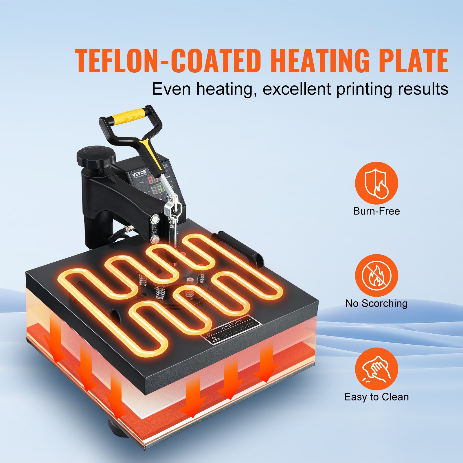 VEVOR Heat Press Machine 2In1 15x15in Sublimation Print Transfer DIY T ...