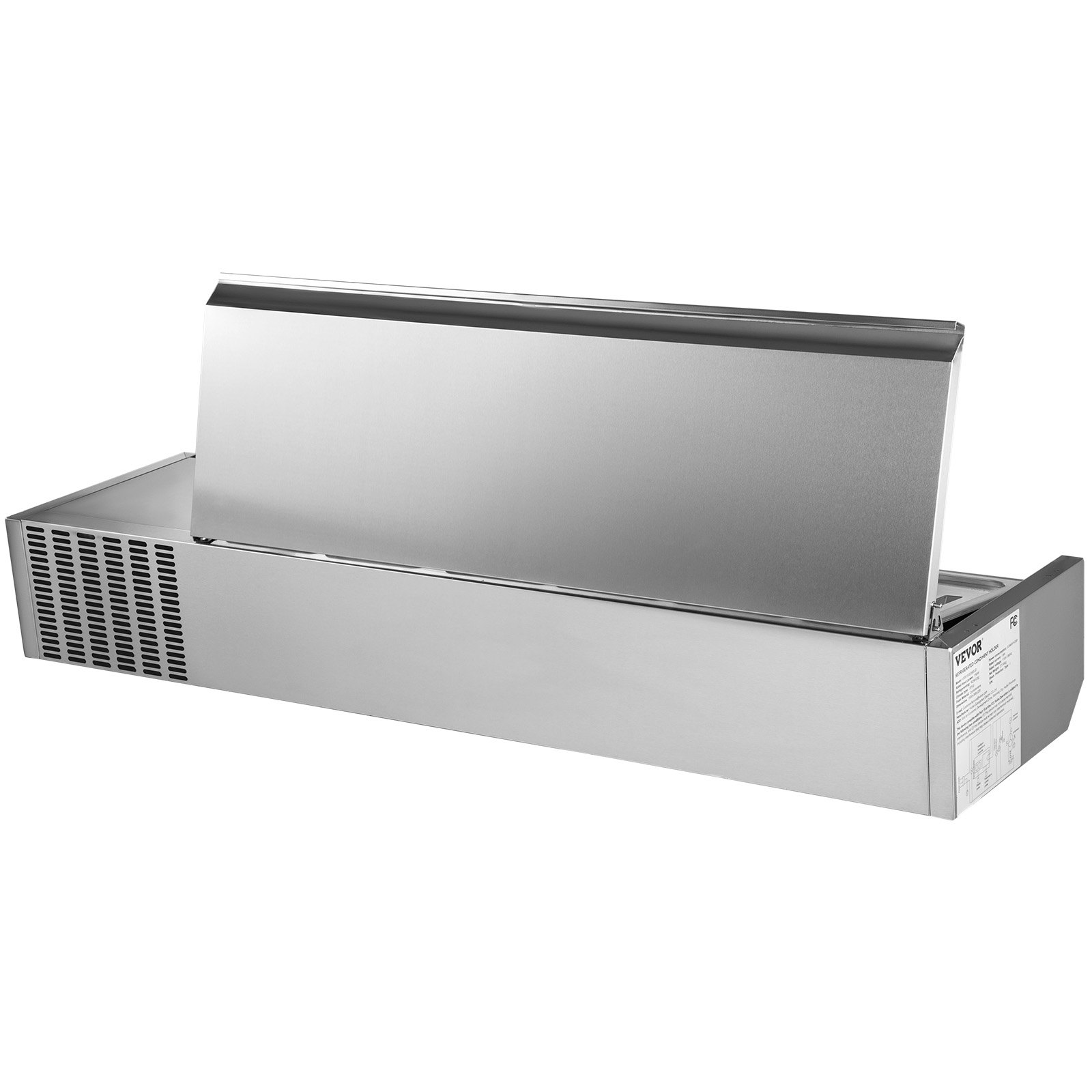 VEVOR Refrigerated Condiment Prep Station, 71-Inch, 19.8Qt Sandwich ...