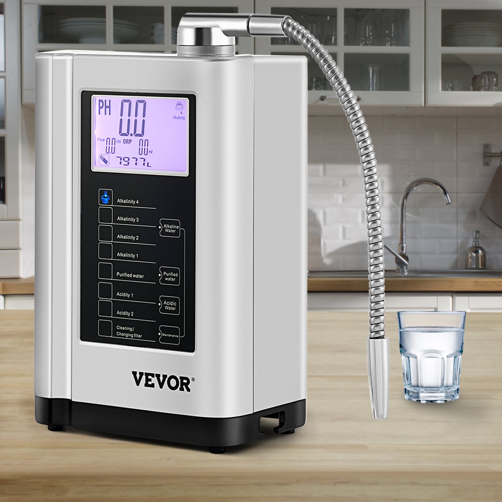 VEVOR VEVOR Water Ionizer Machine Alkaline Acid Water Purifier PH3.5-10 ...