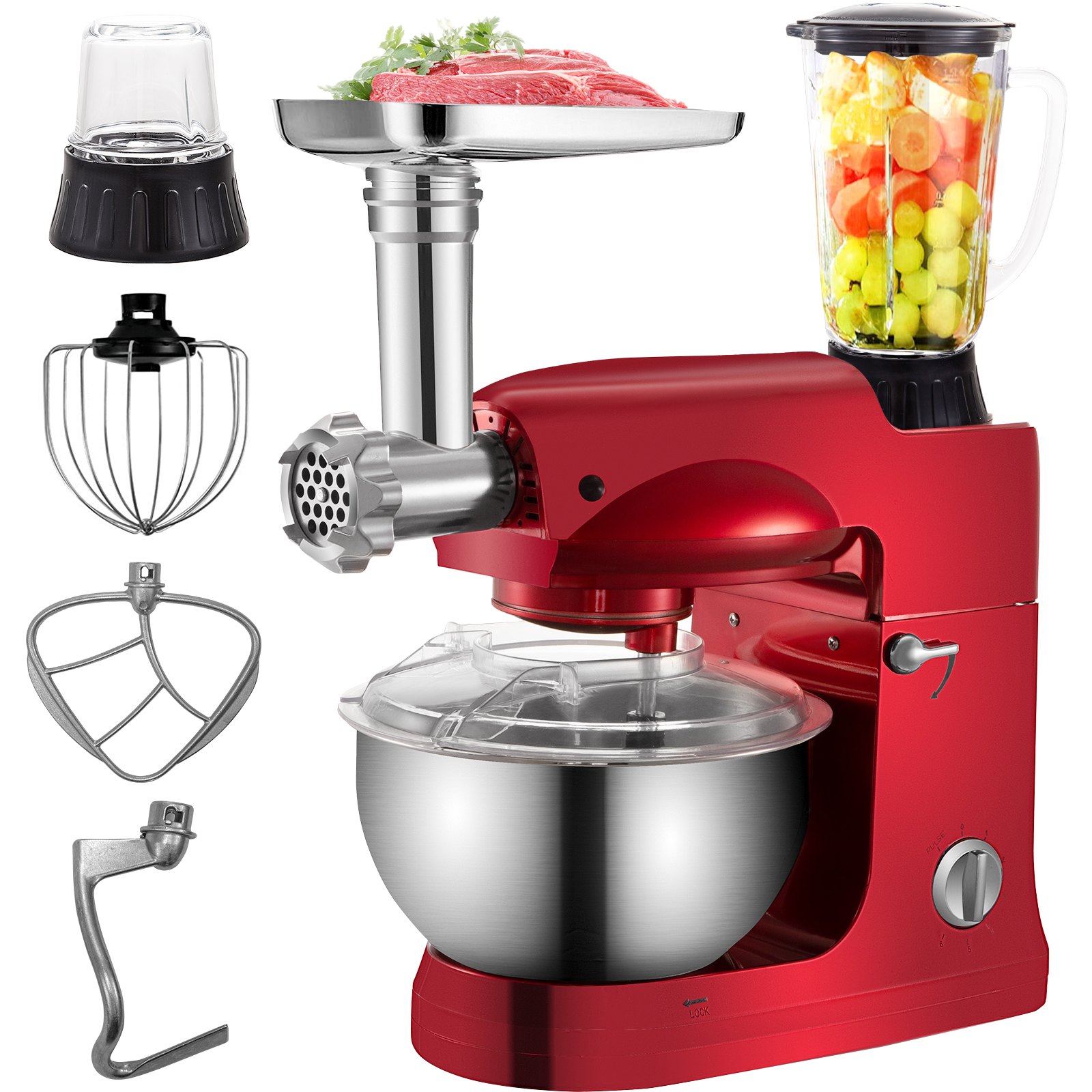 VEVOR Stand Mixer,4 in 1 1000W Multifunctional Electric Kitchen Mixer 6 ...