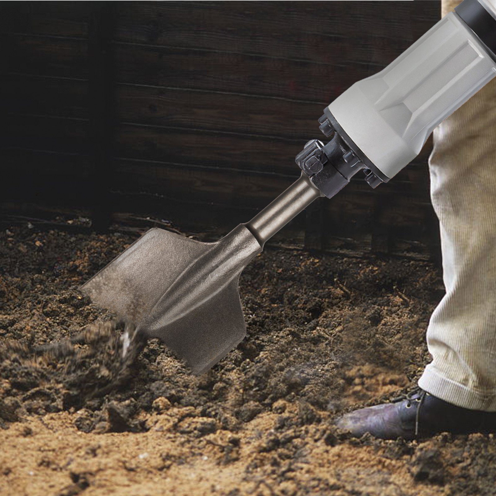 VEVOR Clay Spade, 17.9' x 5.5' 1-1/8' Hex Shank, 40Cr Steel Jackhammer ...