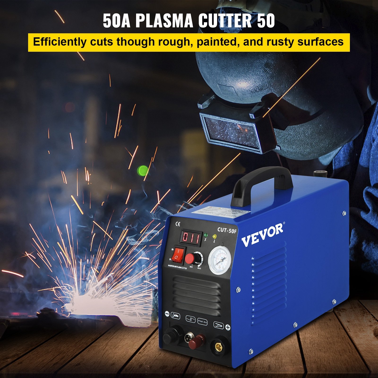 50 Amp Inverter Non-touch Pilot Arc Plasma Cutter, 110/230v Dual ...