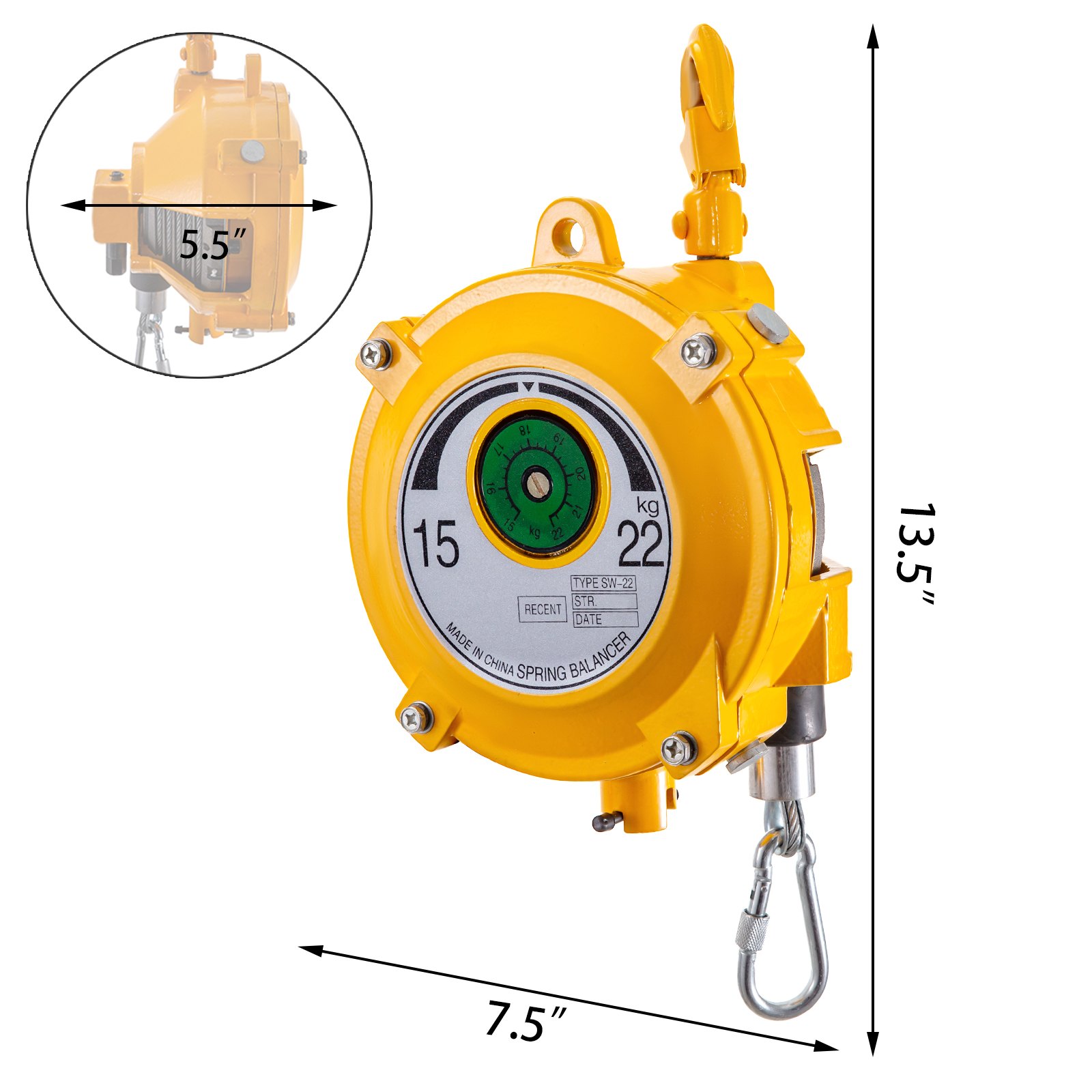 Spring Balancer Retractable Tool Holder 33-49lbs(15-22kg) Hanging ...