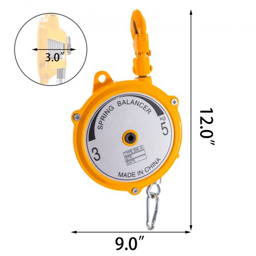 VEVOR Spring Balancer 7-11lbs(3-5kg) Retractable Tool Holder 1.5m ...