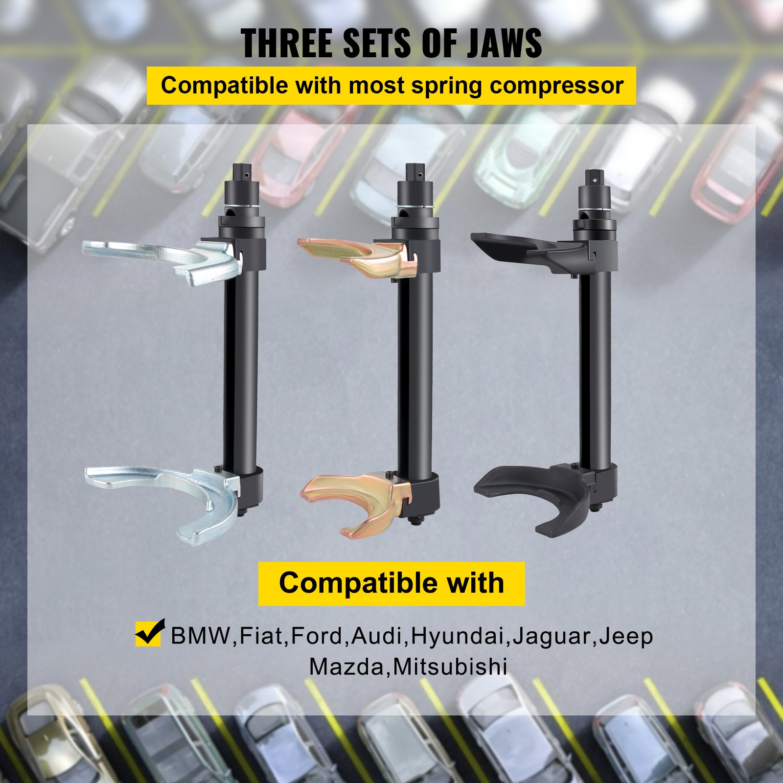 VEVOR Strut Spring Compressor, 3 Pairs Jaws Different Size Fork Spring ...
