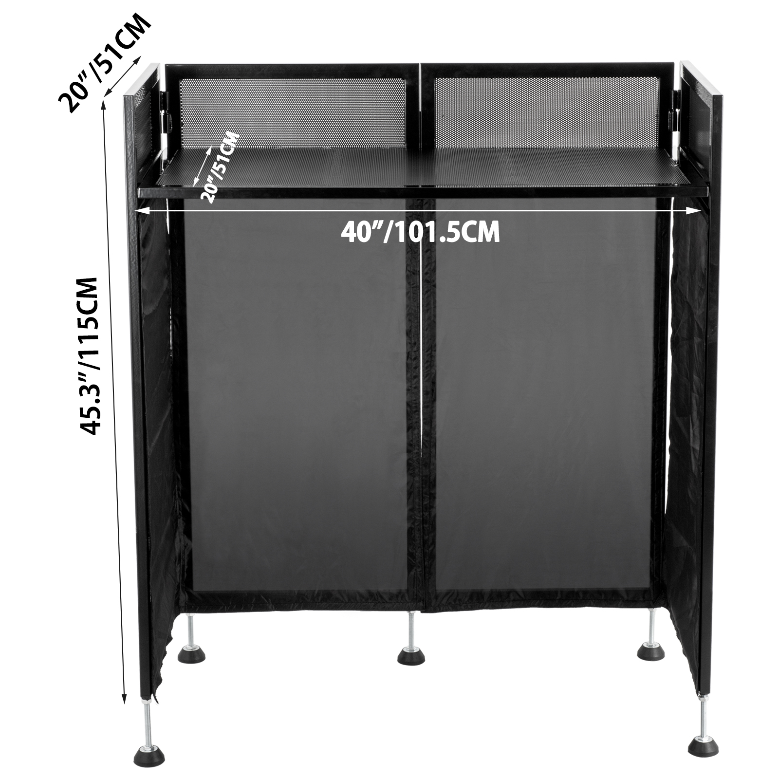 Dj Event Facade White/black Scrim Metal Frame Booth + 20" X 40" Flat ...