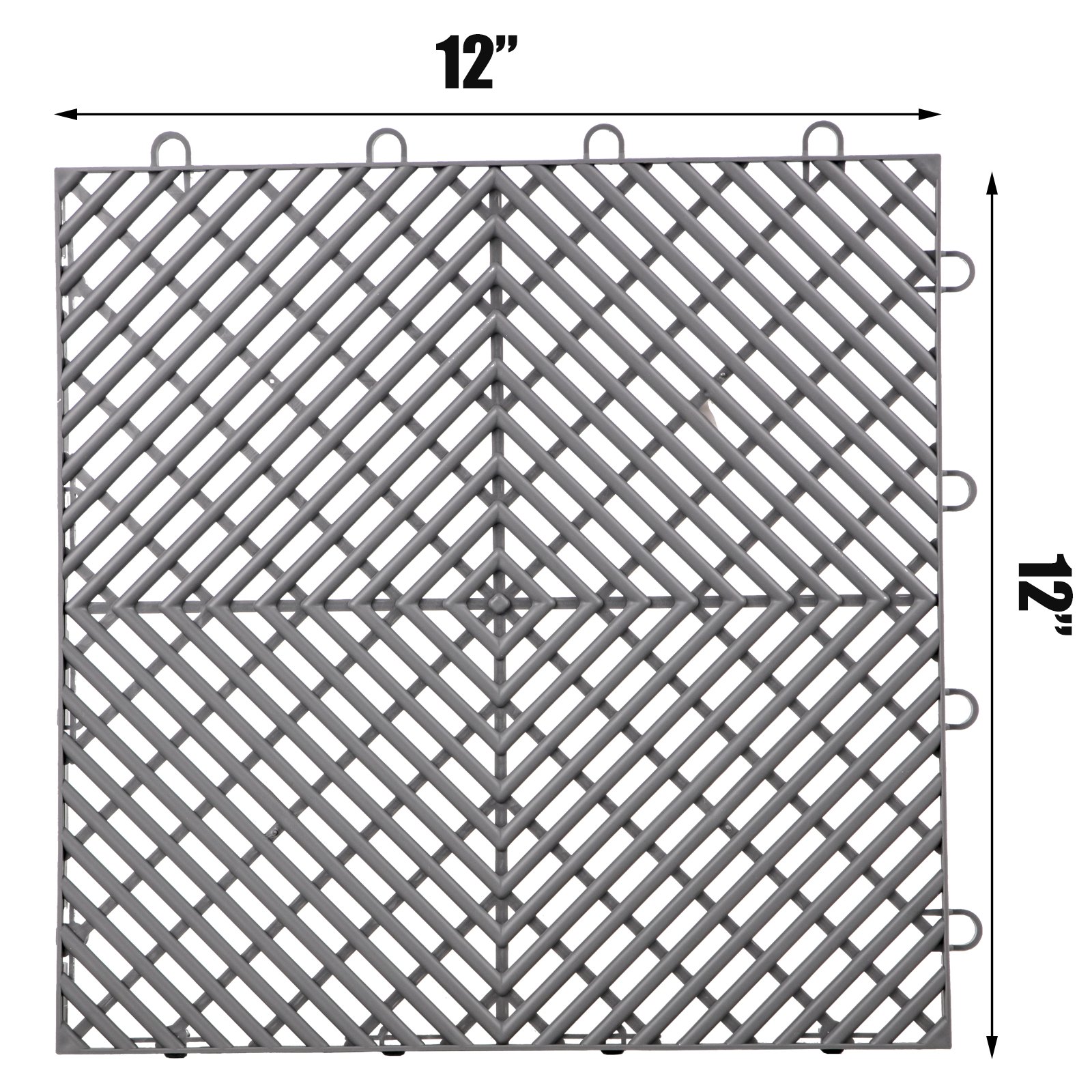 VEVOR VEVOR Interlocking Garage Floor Tiles 12x12x0.5 Inch 50PCS Deck ...