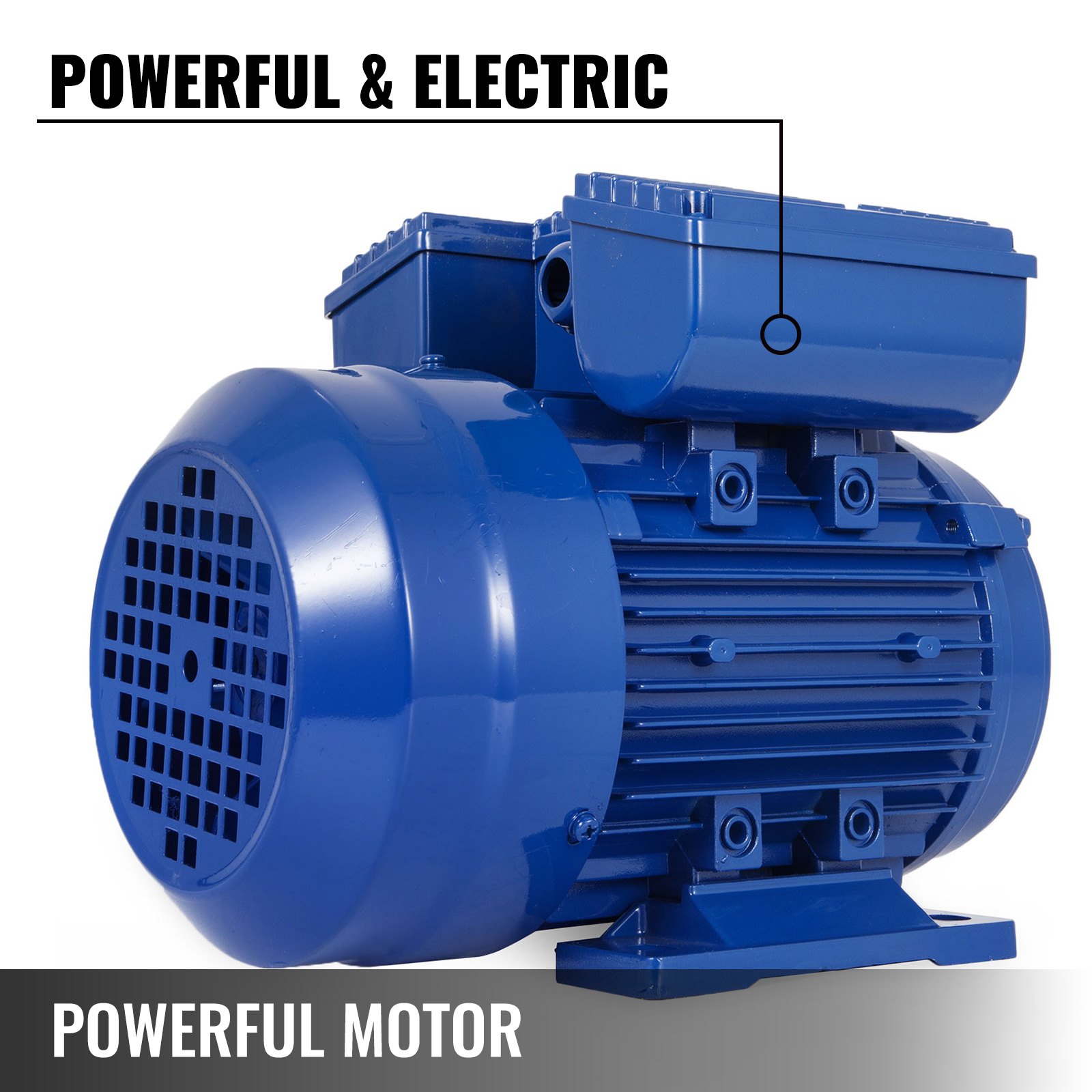 VEVOR 0.75kw 4pole Electric Motor 1420rpm Reversible Cscr Single Phase ...