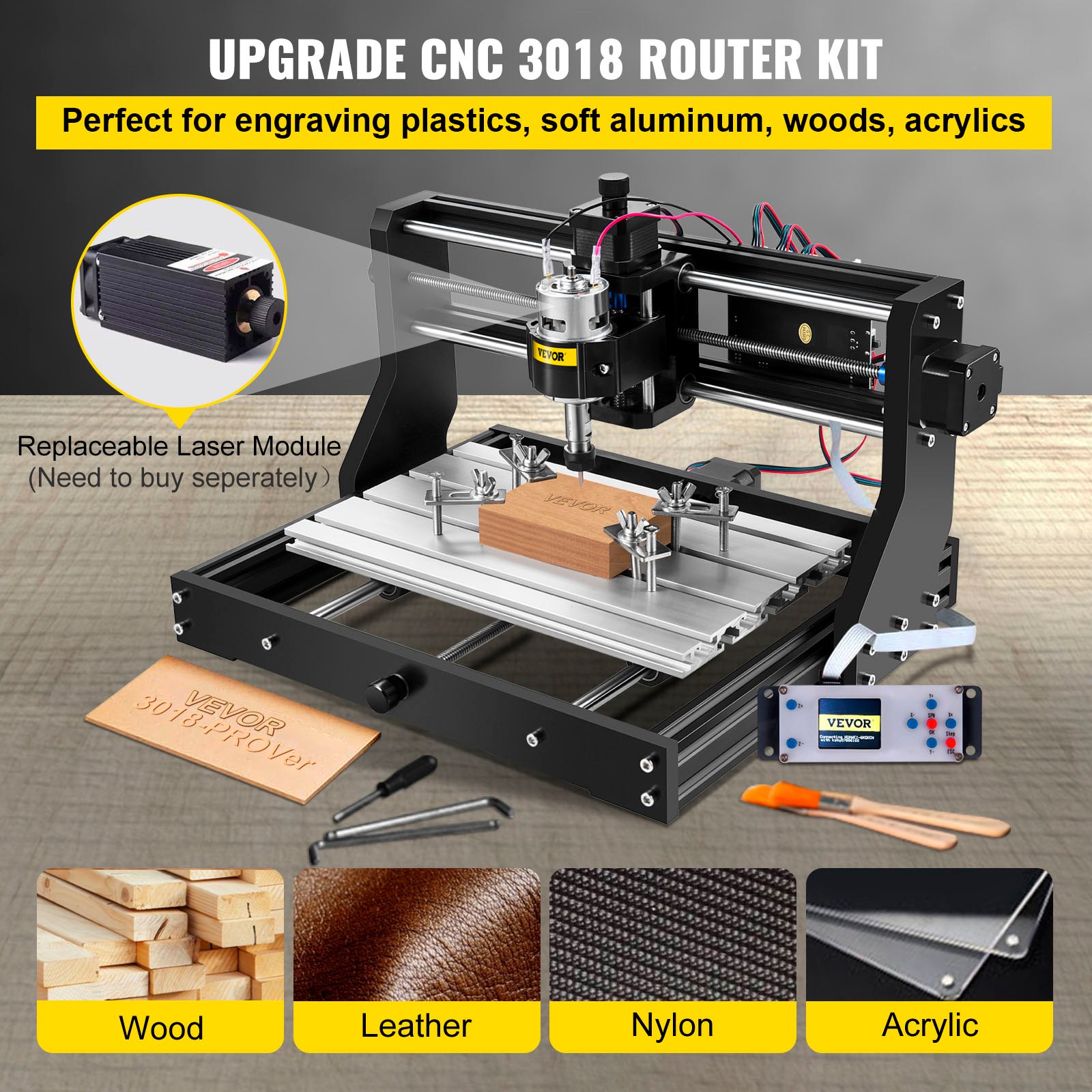 Cnc 3018 Pro Cnc 3018 Cnc Machine Engraver For Wood Leather Plastic ...