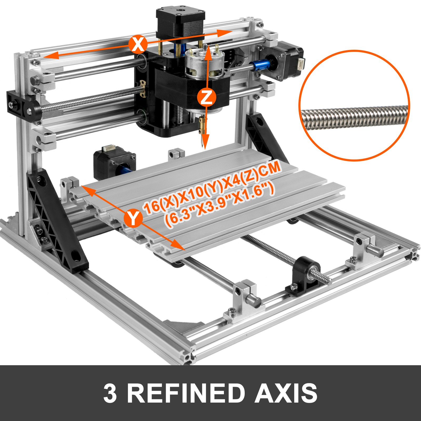 VEVOR CNC 1610 CNC Machine 3 Axis CNC Router Kit with Offline ...