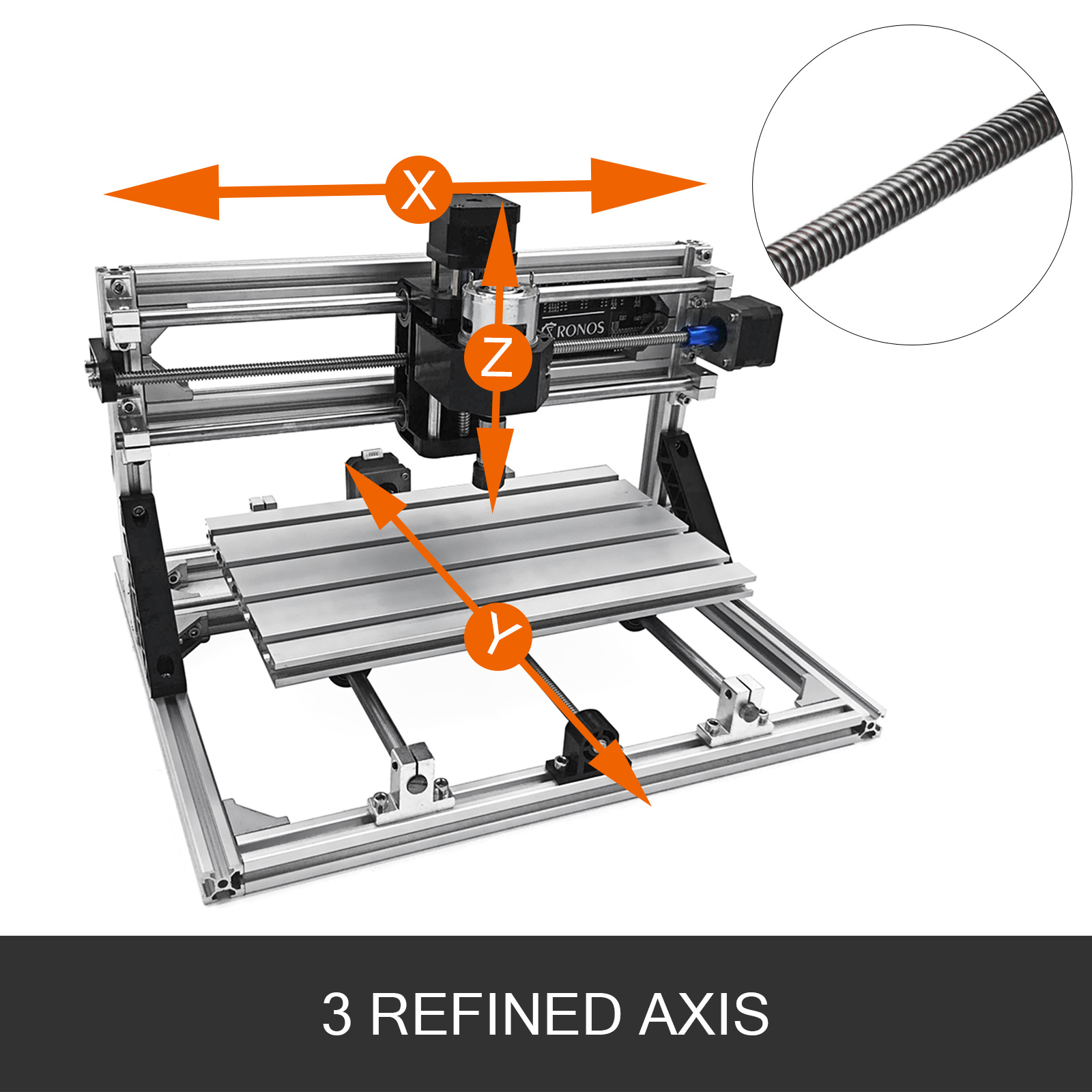 VEVOR 3 Axis CNC Router Kit 3018 2500MW Milling Injection With Laser ...