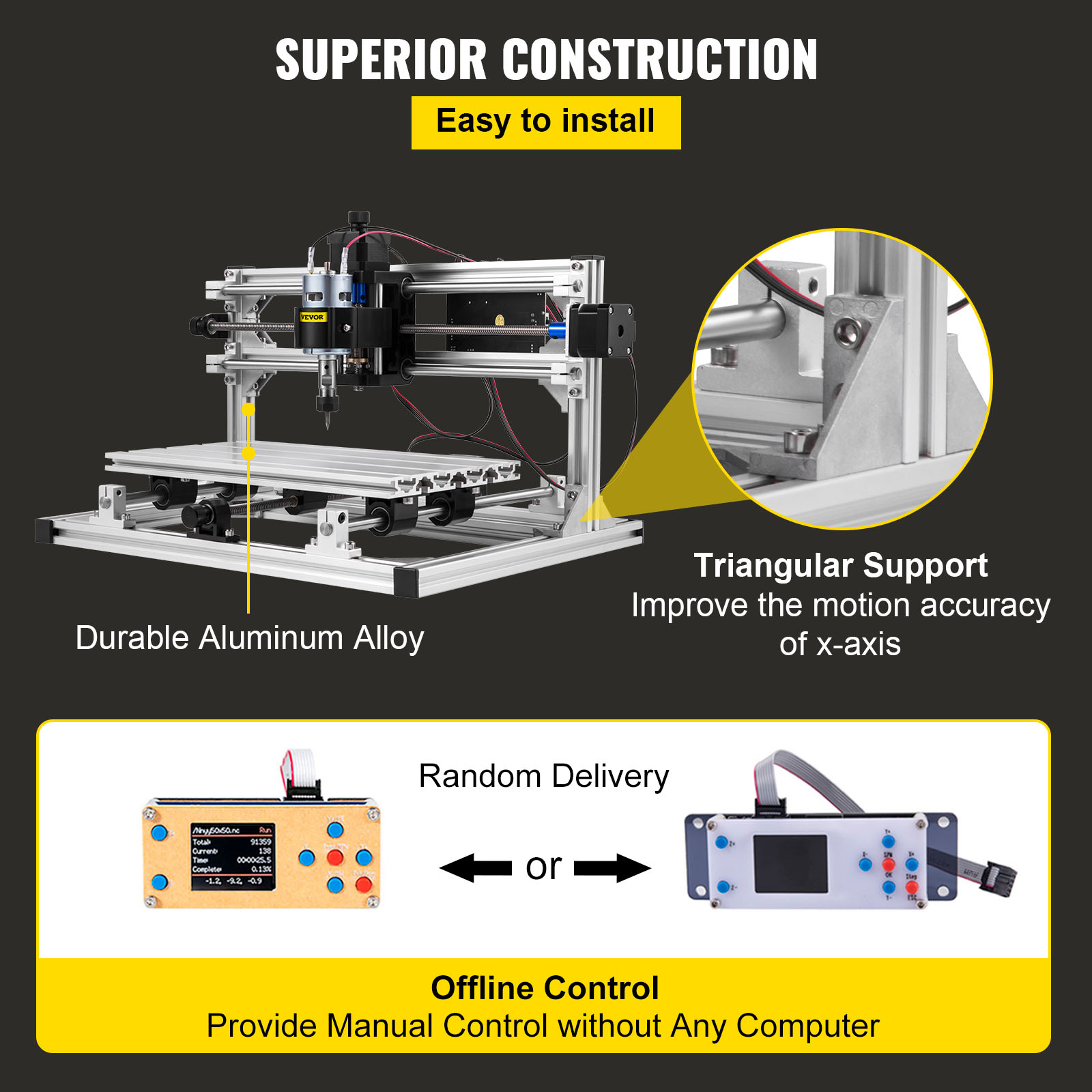 CNC Machine 3018 3 Axis CNC Router With Offline Controller Milling ...