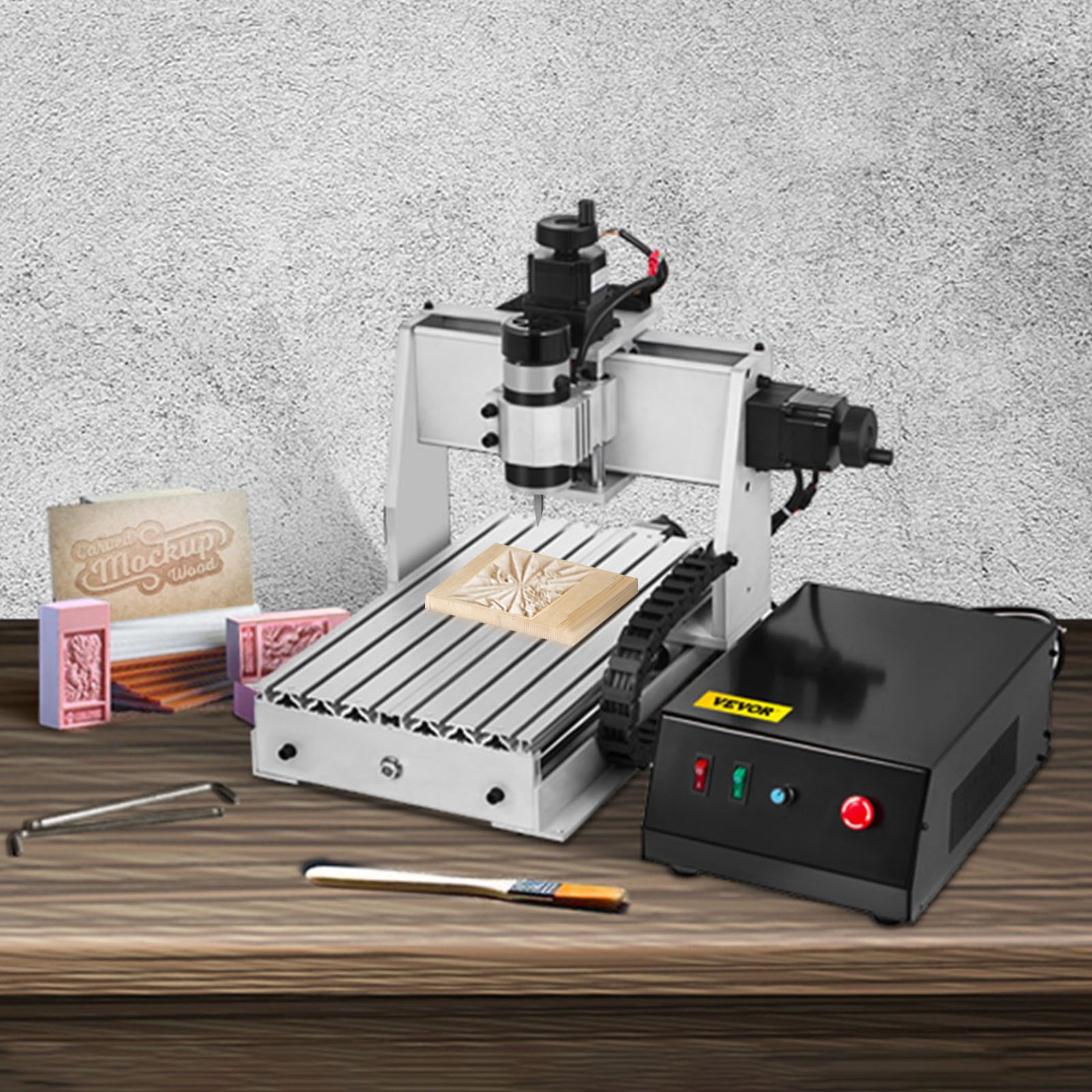 VEVOR VEVOR CNC Router Engraver Kit 3020 CNC Router 4 Axis USB Port CNC ...