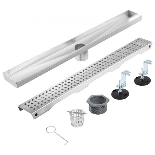 VEVOR Linear Drain 304 Stainless Steel Floor Drain 36x2.75in Linear ...