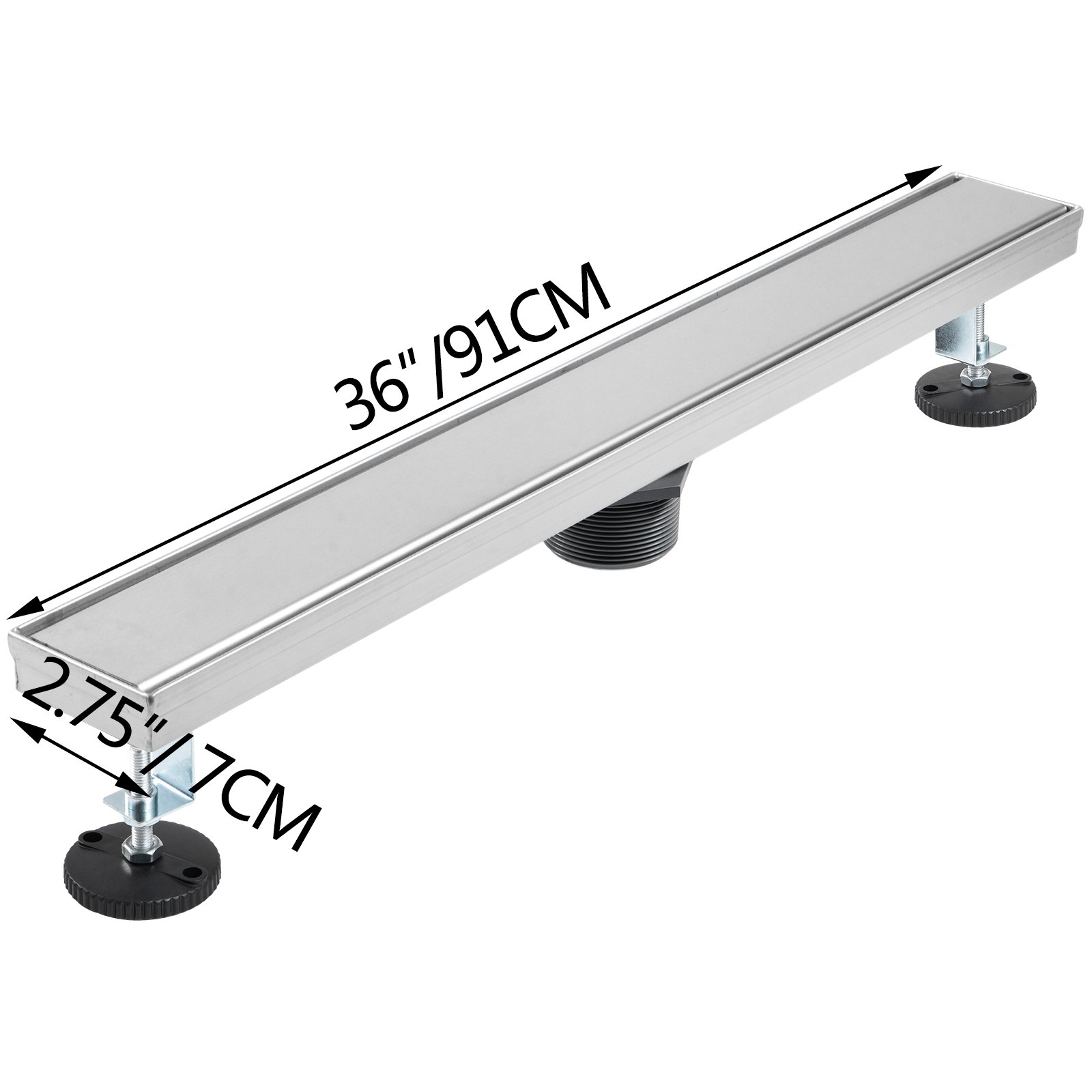 VEVOR Linear Drain 304 Stainless Steel Floor Drain 36x2.75in Linear ...