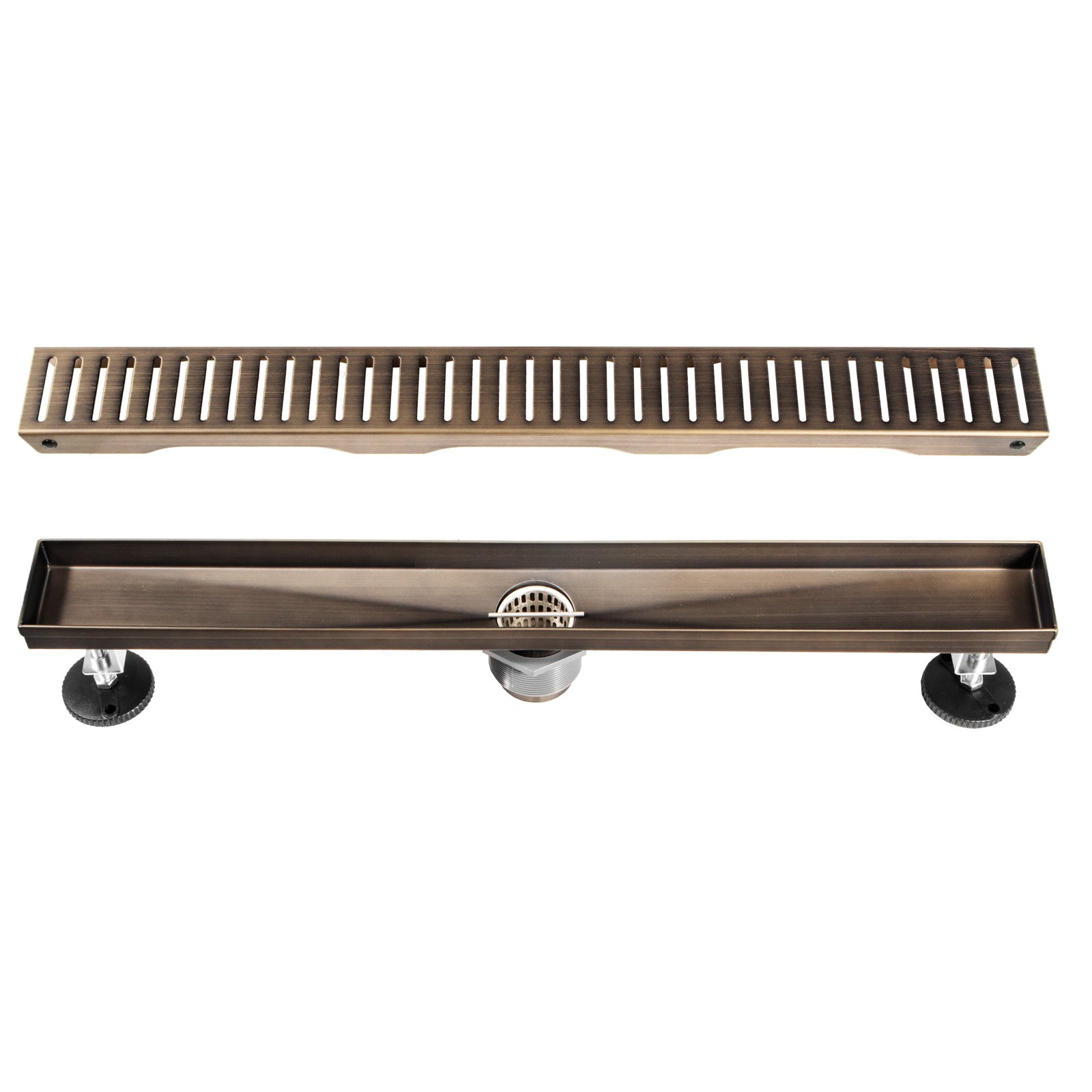 VEVOR Linear Drain 304 Stainless Steel 24x2.75in Linear Tile Drain 30L ...
