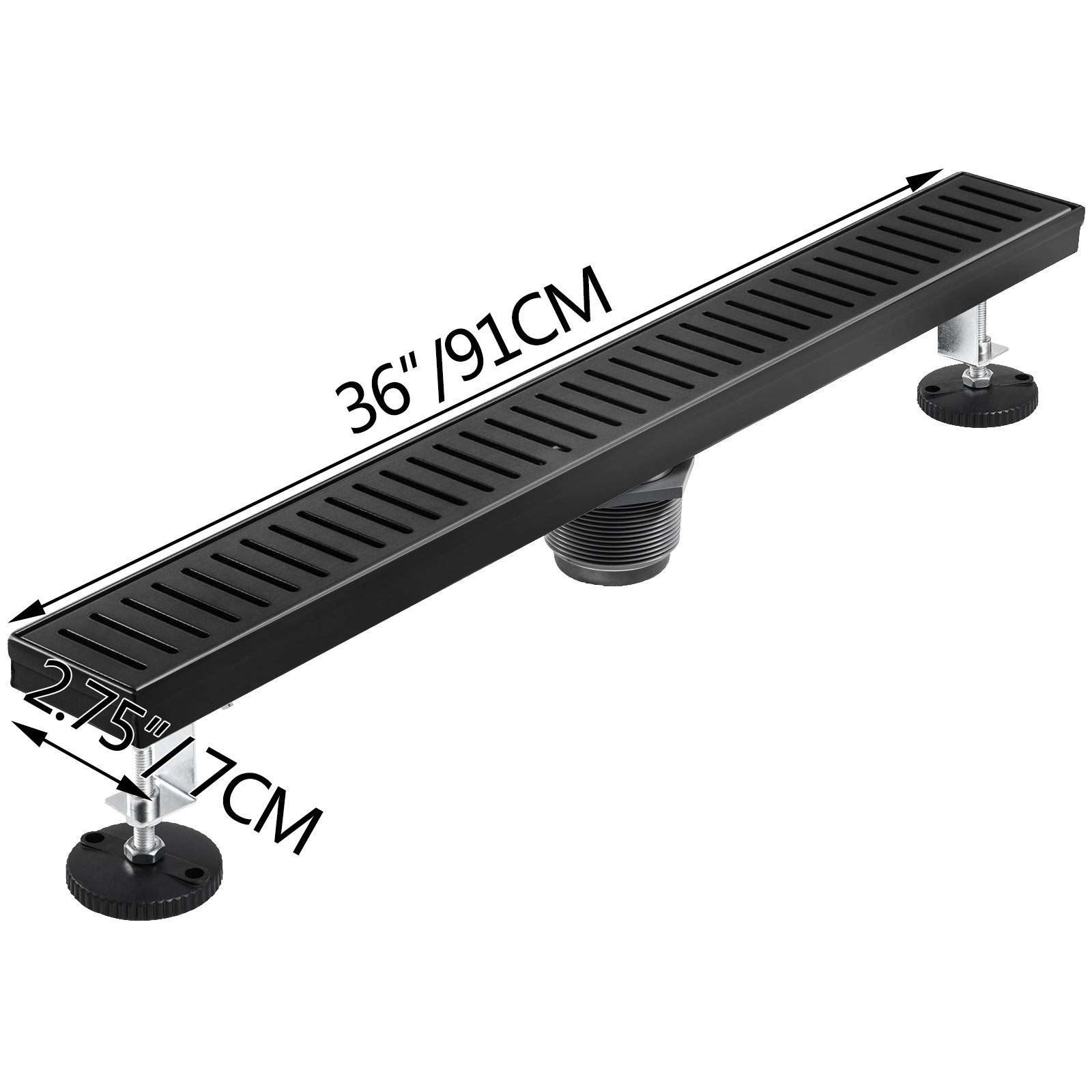 VEVOR Linear Drain 304 Stainless Steel Floor Drain 36x2.75in Linear ...