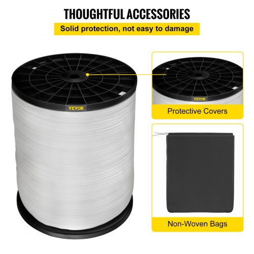 VEVOR 2500Lbs Polyester Pull Tape, 5249' x 3/4" Flat Tape for Wire ...