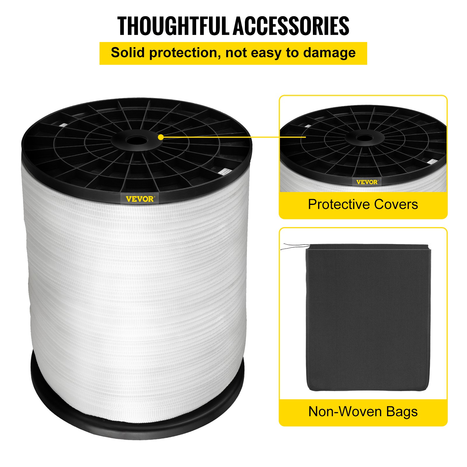 VEVOR 2500Lbs Polyester Pull Tape, 5249' x 3/4" Flat Tape for Wire ...
