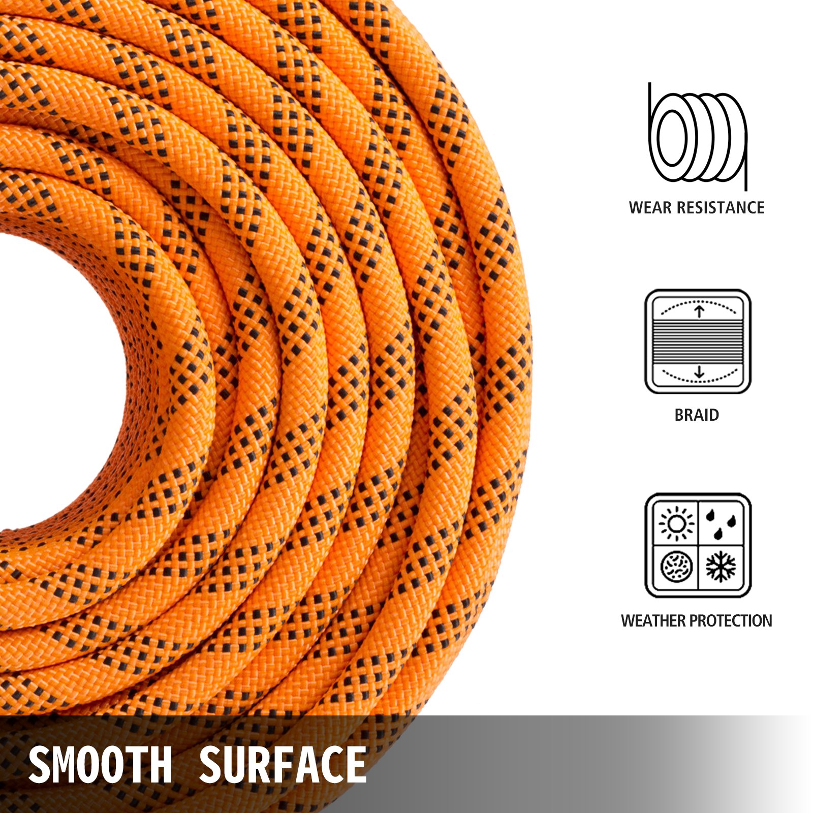 7/16" Double Braid Polyester Rope 150ft Dacron Rope 550kg Emergency ...