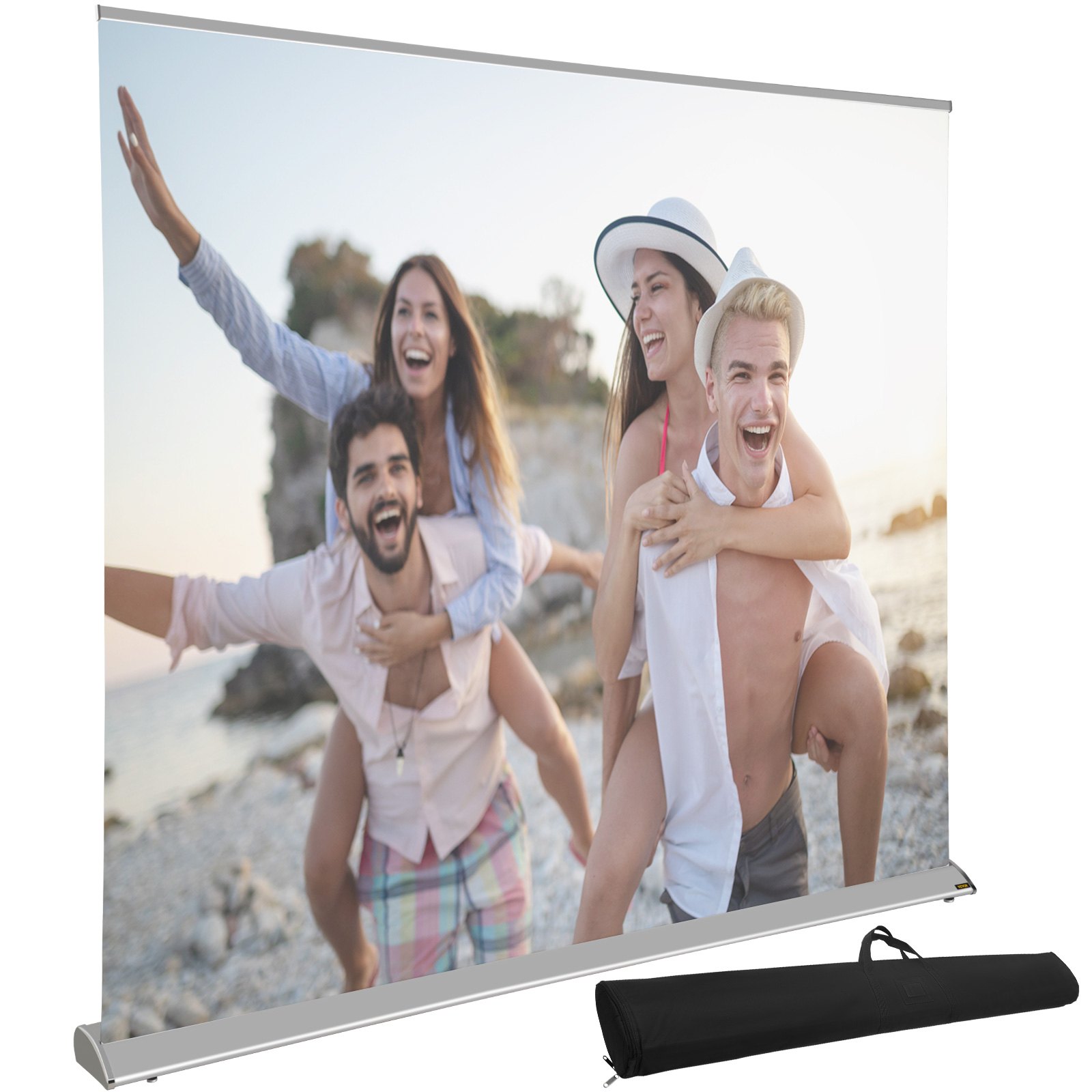 VEVOR Projector Screen, 110" 16:9 4K/8K Ultra HDR, Pull Up Projector ...