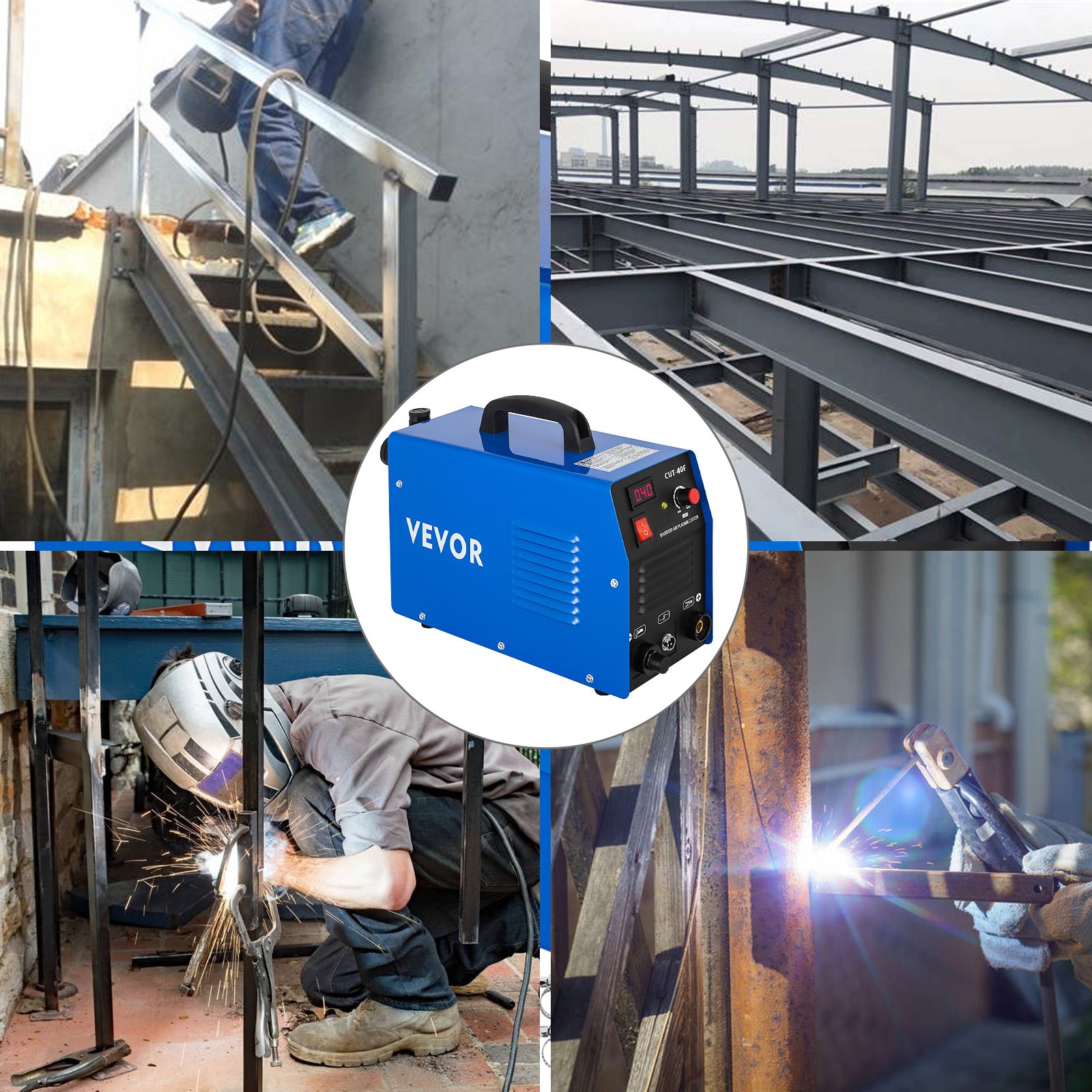 VEVOR Vevor Cut-40f Dc Inverter Air Plasma Cutter 40a Cutting Machine ...