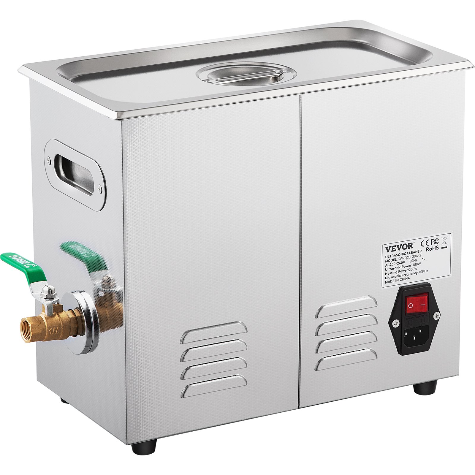 VEVOR Ultrasonic Cleaner, 36KHz~40KHz Adjustable Frequency, 6L 110V ...