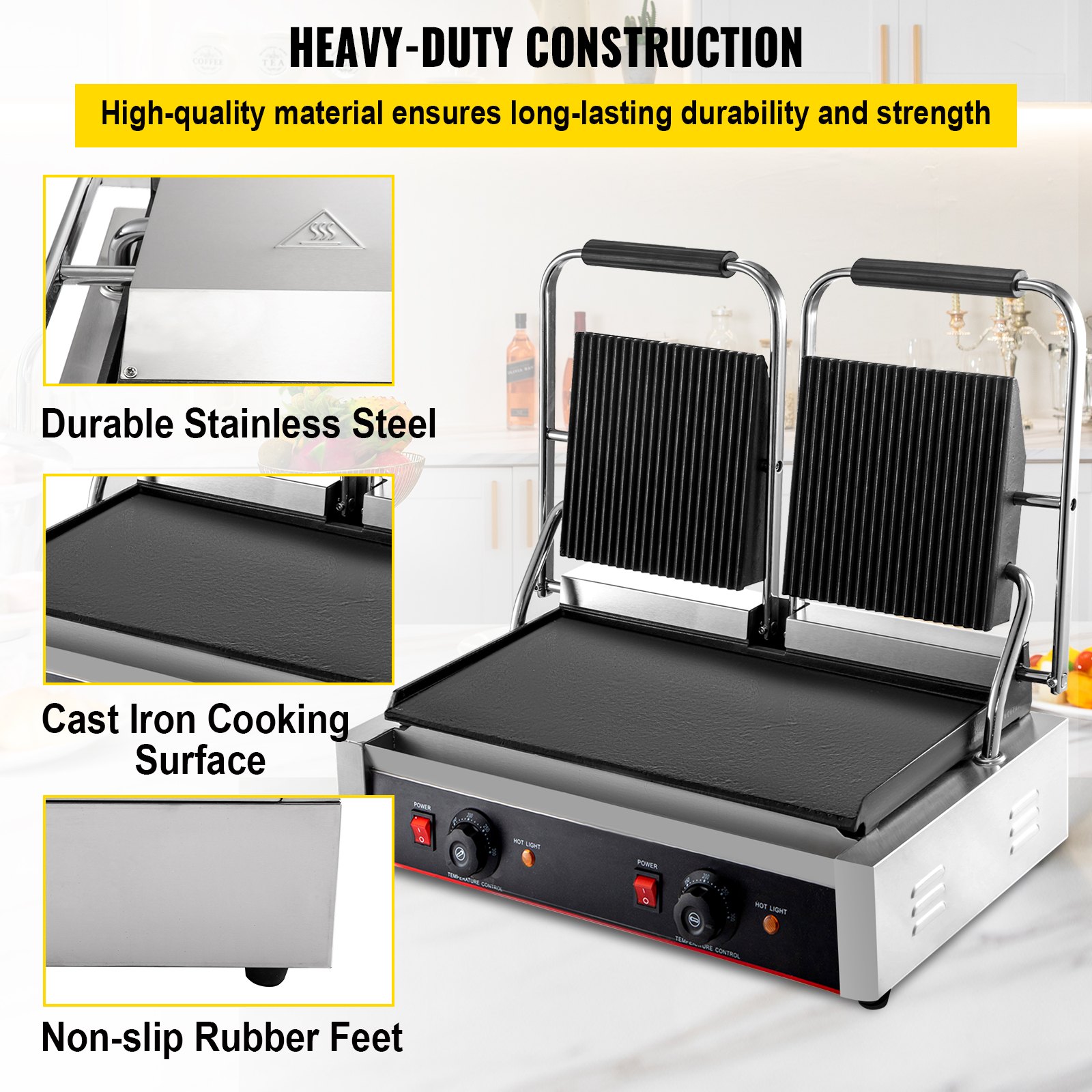 Commercial Panini Press Grill Commercial Panini Grill Double Half ...