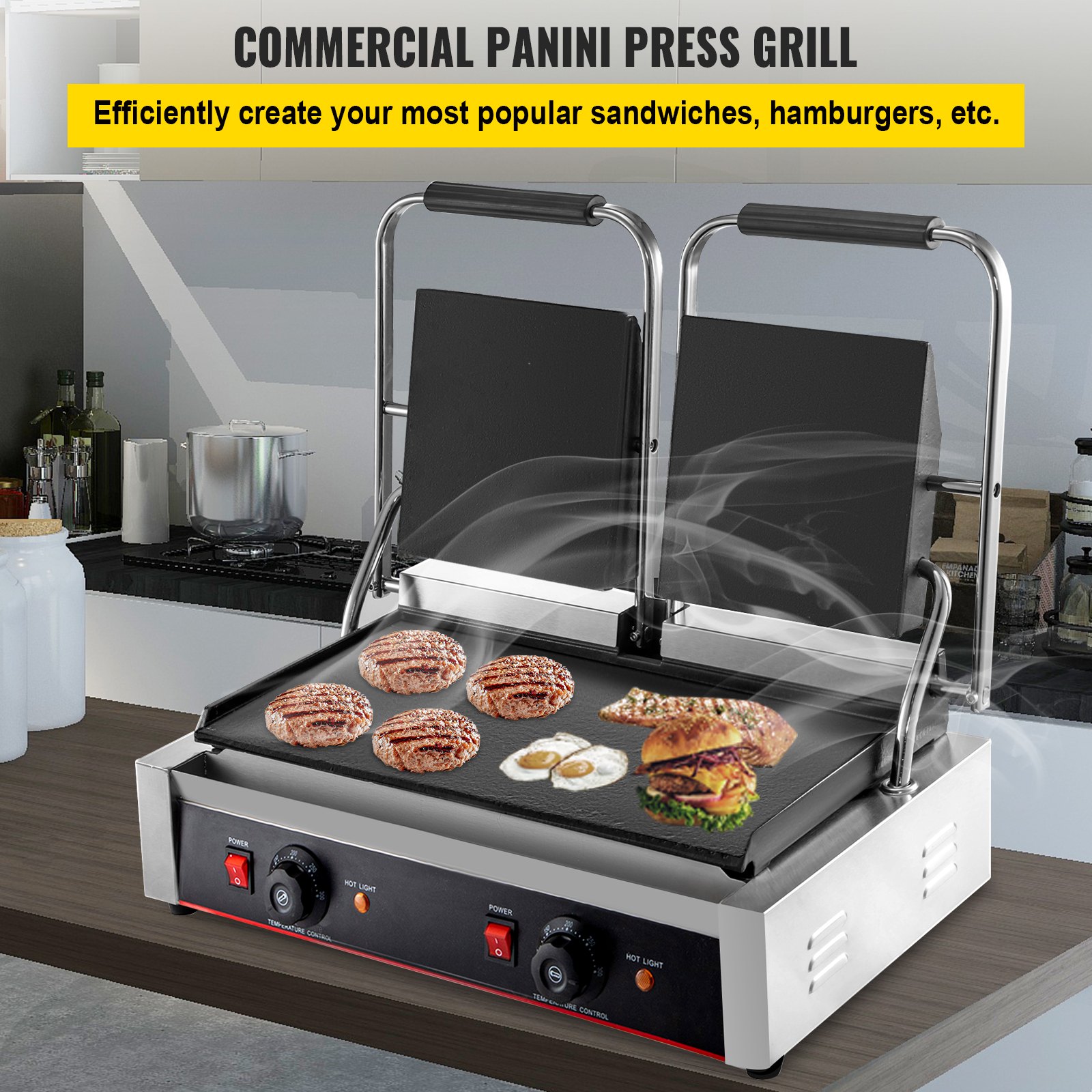 3600W Electric Bread Twin Grill Sandwich Bread Toaster Press Maker ...