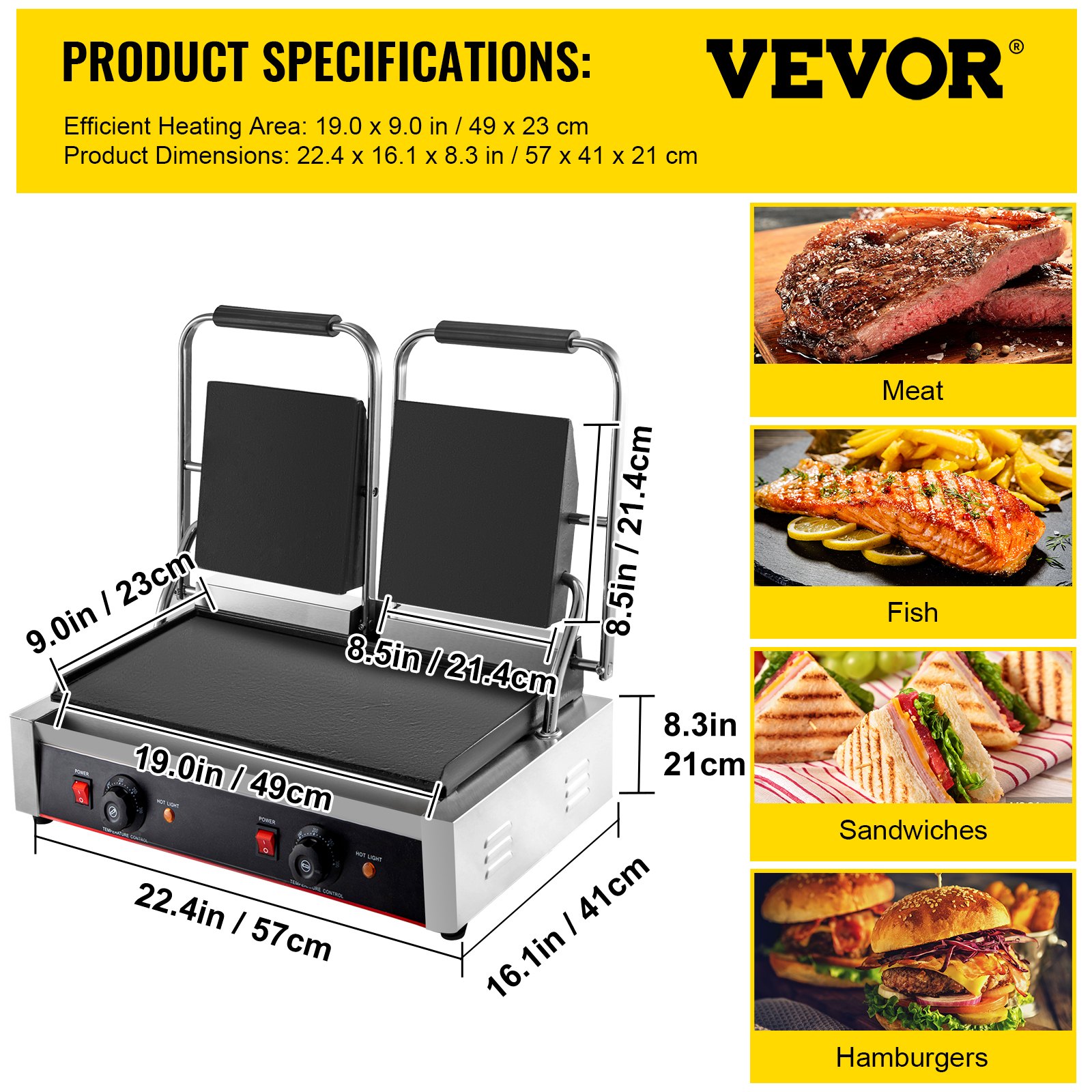 3600W Electric Bread Twin Grill Sandwich Bread Toaster Press Maker ...